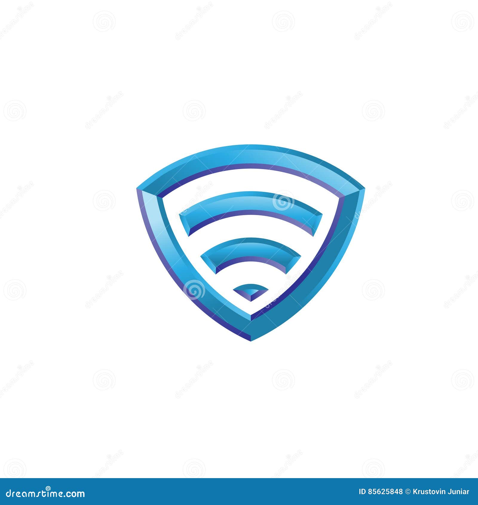 Wi-Fi 3d icon logo stock vector. Illustration of antenna - 85625848