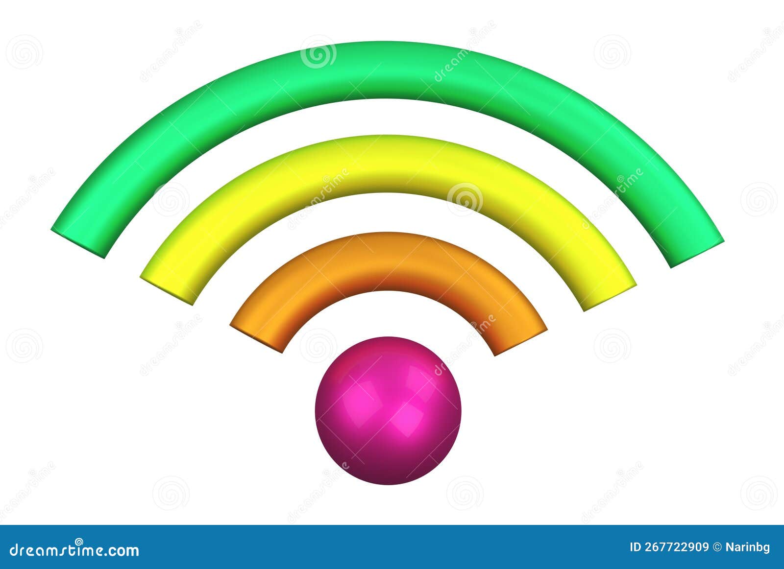 Wi-Fi 3D Icon Transparent Illustration Stock Image - Illustration of ...
