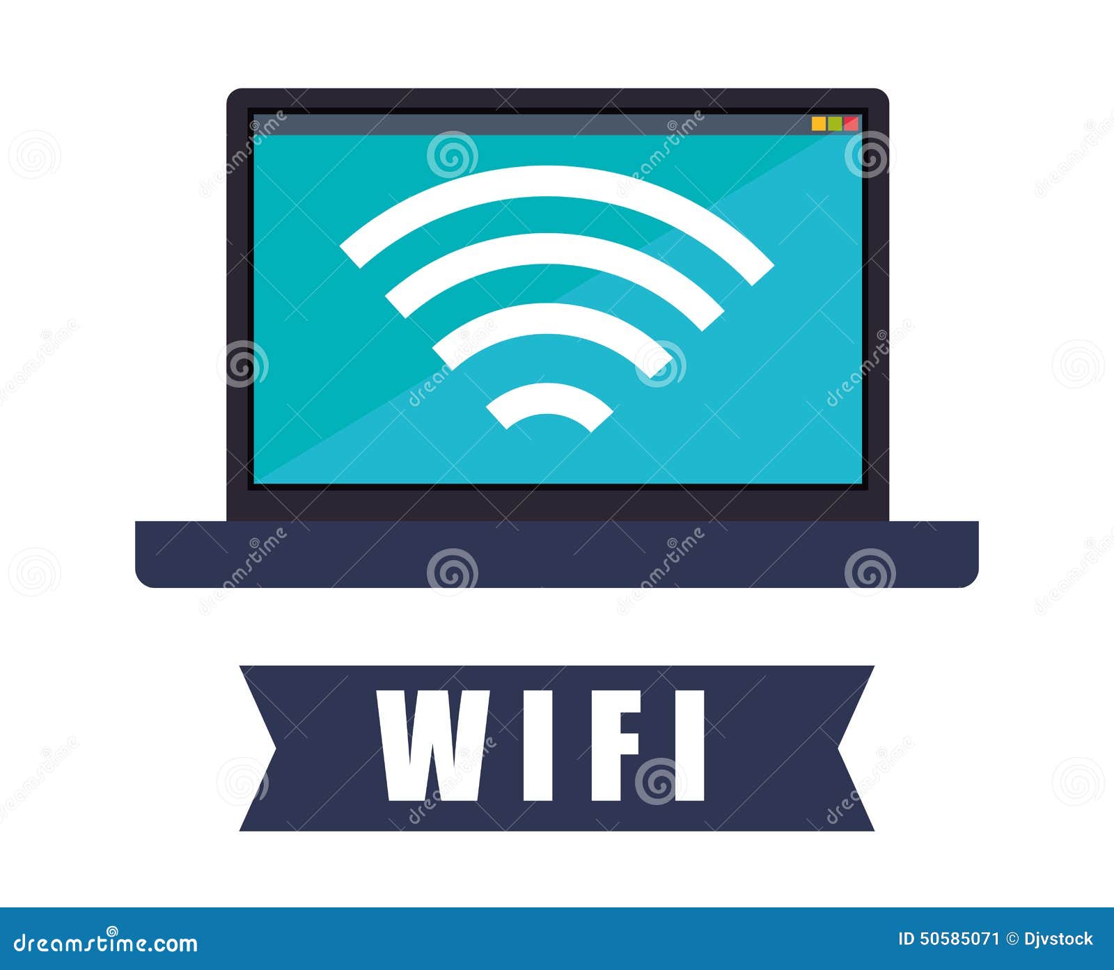 Wi-fi Design, Illustration. Stock Illustration - Illustration of spot ...