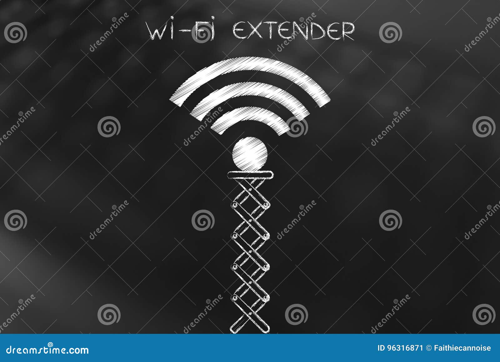 Wi-fi Extender, Connection Symbol on Spring Stock Illustration ...