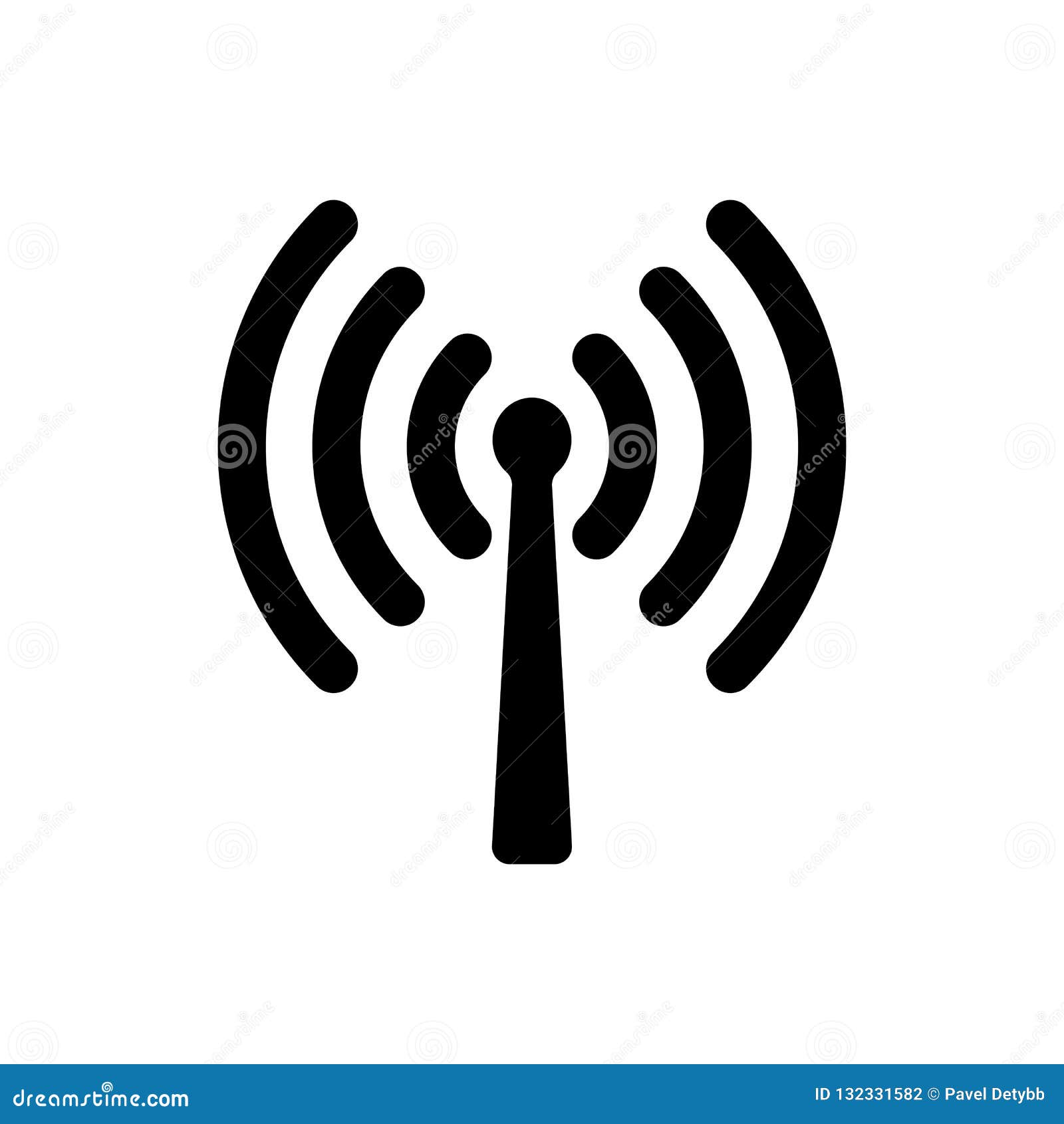 Wi-Fi Icon, Sign. Vector Illustration. Flat Design. Black on White ...