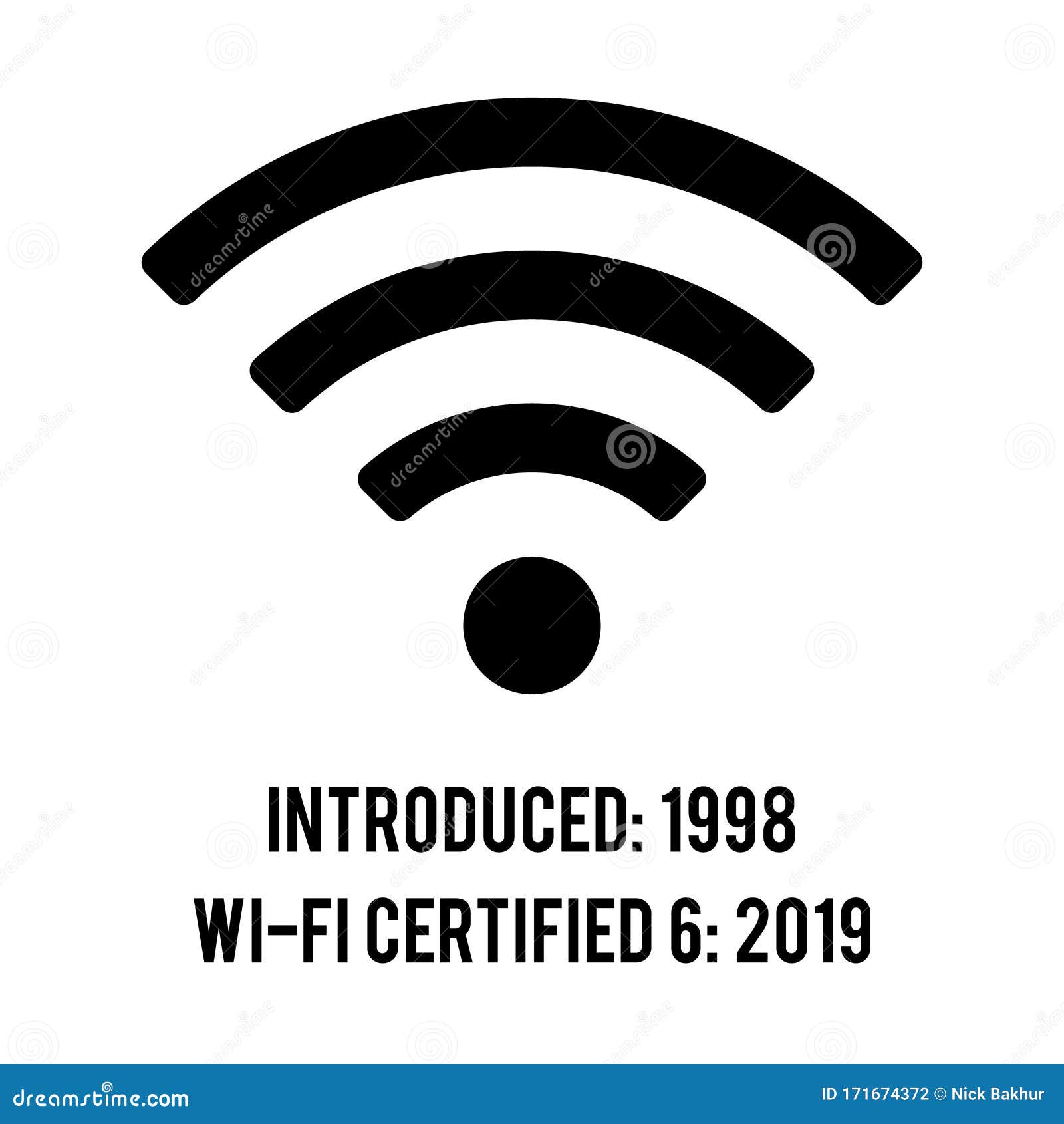 WI-FI 6 Icon Signal Indicator High, Full WI-FI Icon Signal Rounded ...