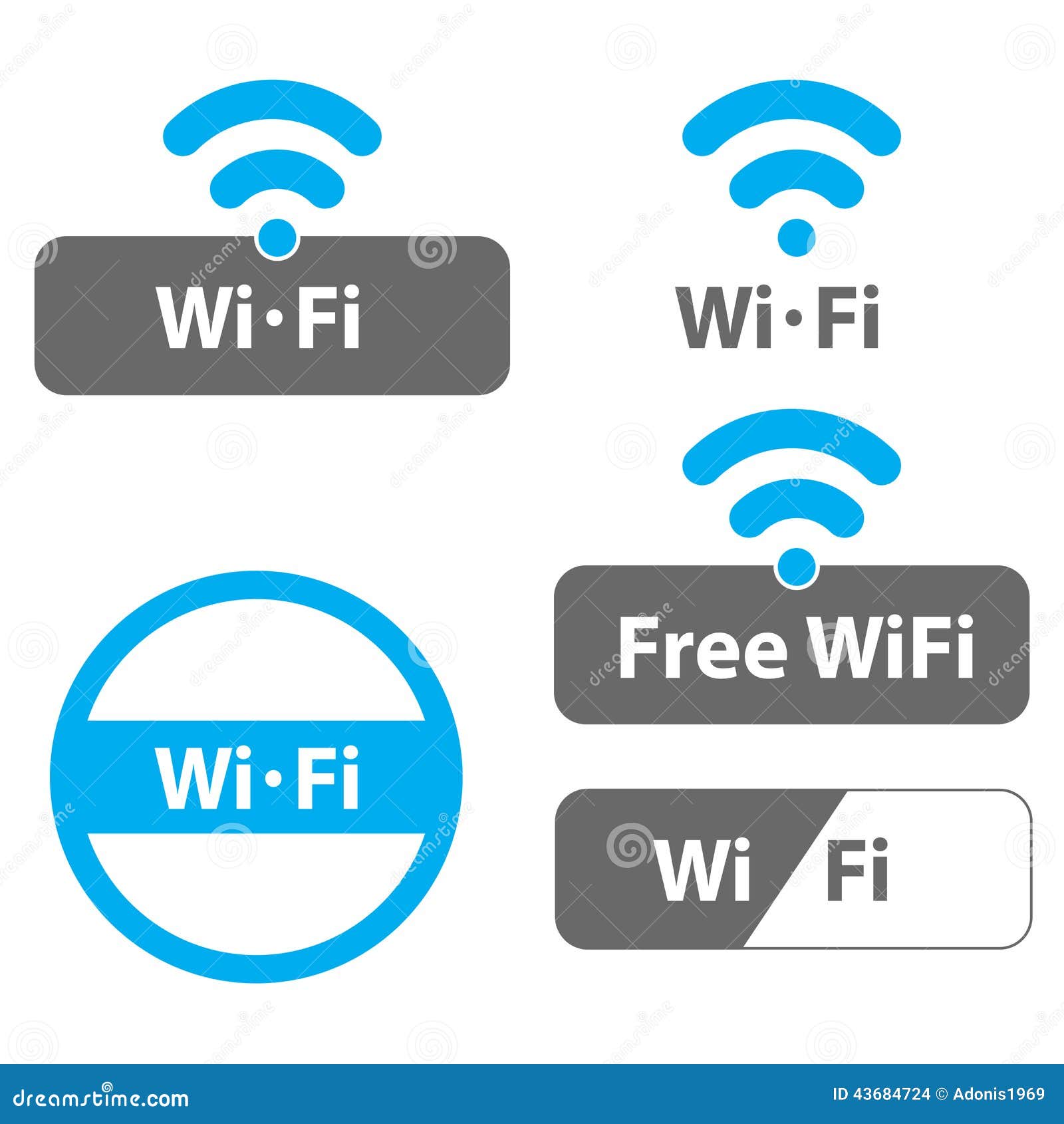 Wi-Fi illustrations stock vector. Illustration of symbol - 43684724