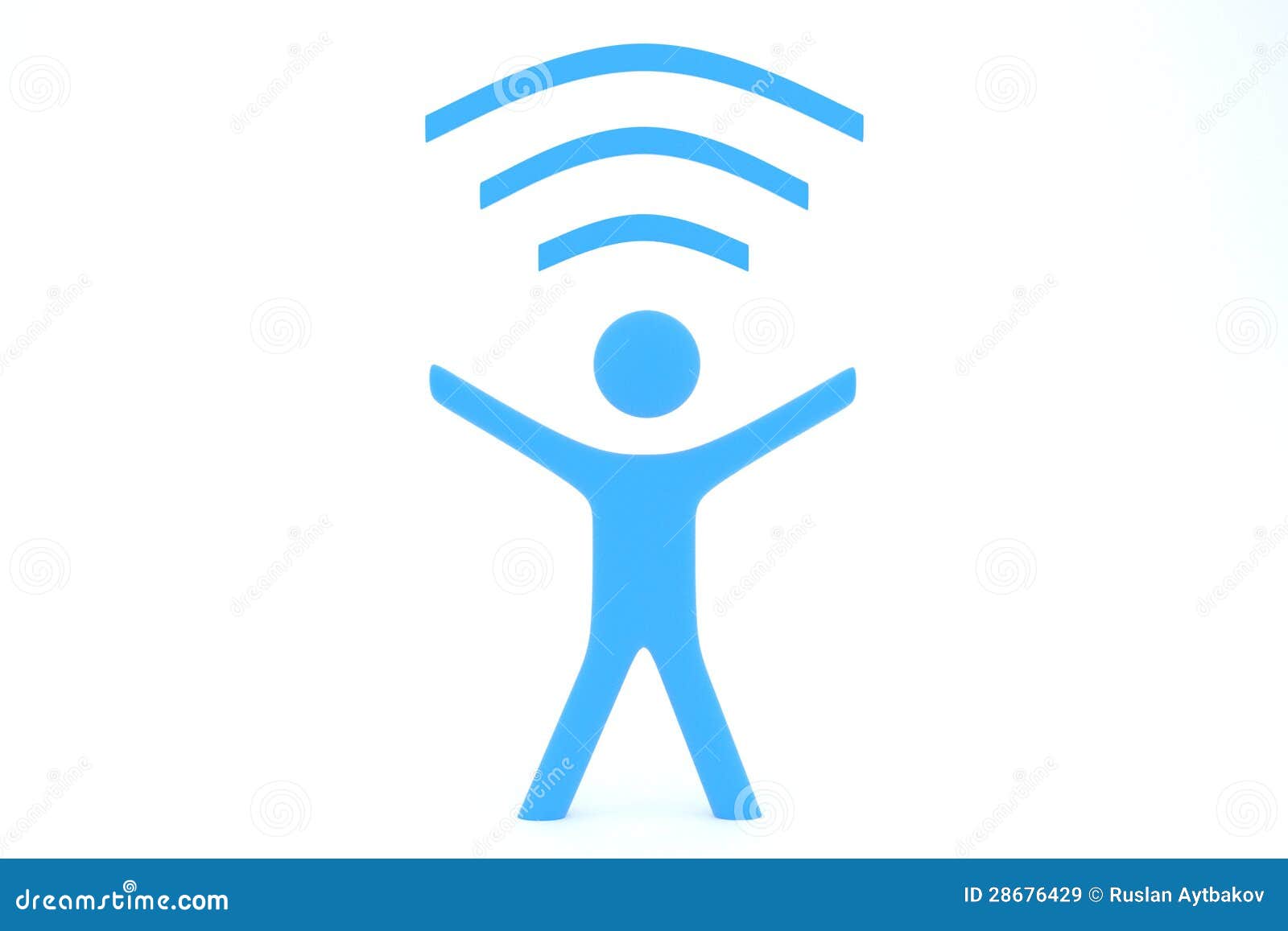 Wi-fi-man stock illustration. Illustration of wireless - 28676429