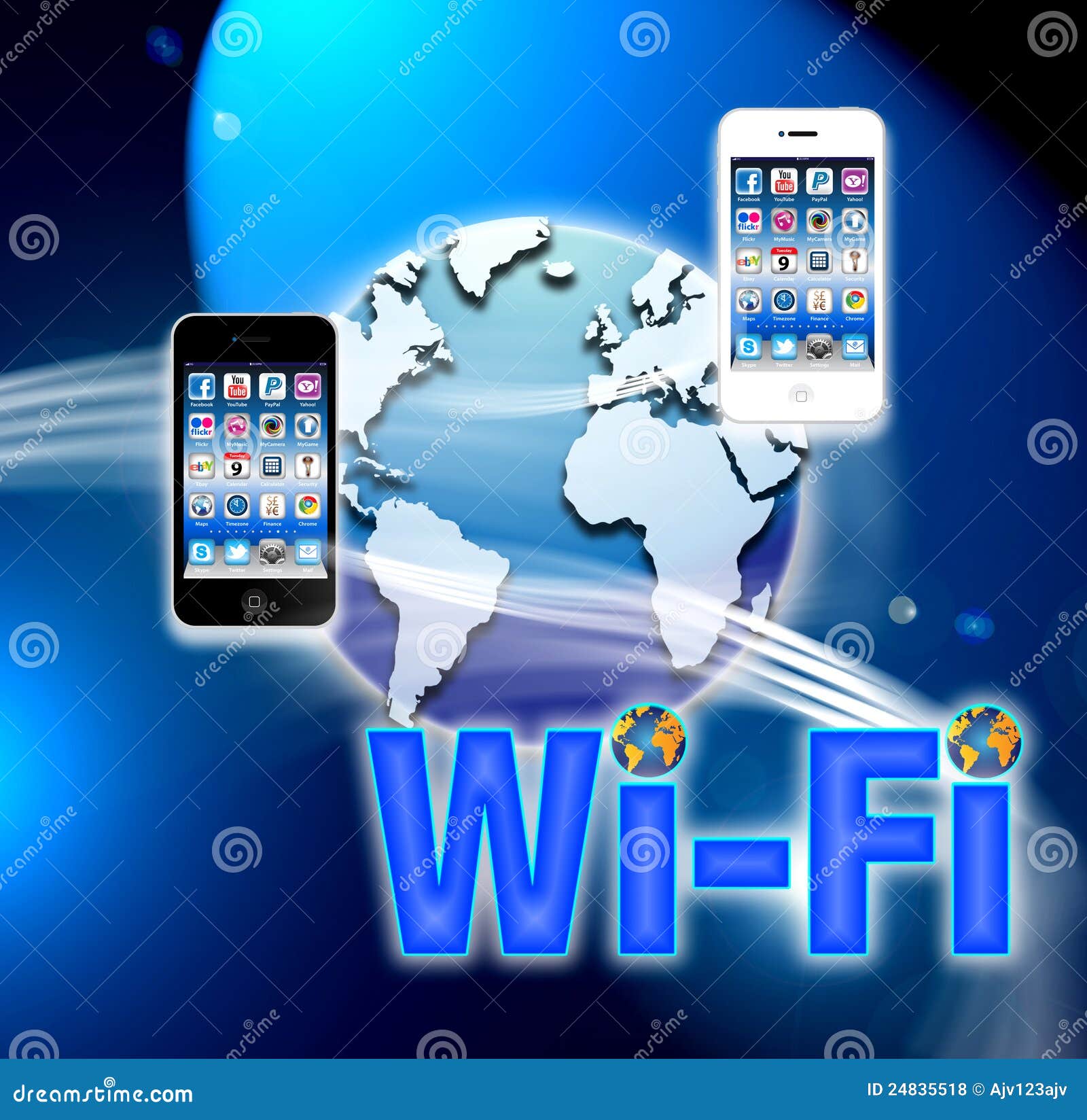 Wi-fi Mobile Wireless Network Editorial Stock Photo - Illustration of ...