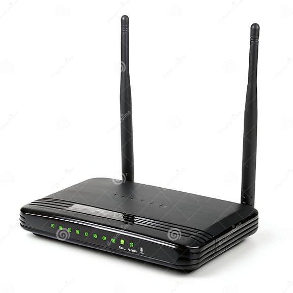 Wi-Fi Modem Isolated on White Background Stock Photo - Image of tech ...