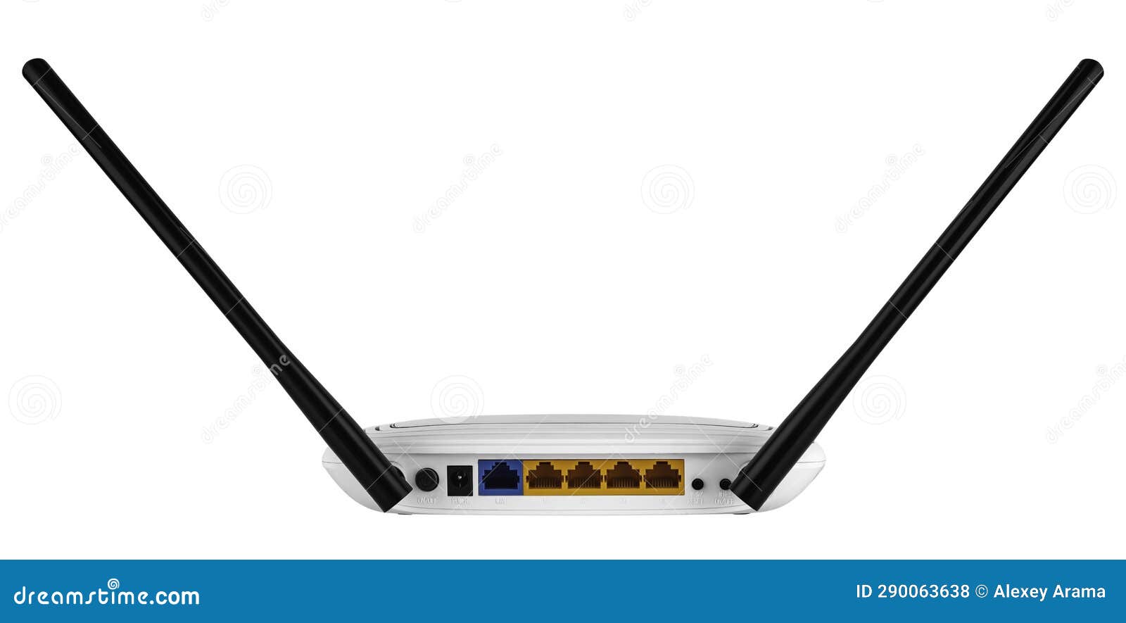 Wi-Fi Network Router, on a White Background in Isolation Stock Photo ...