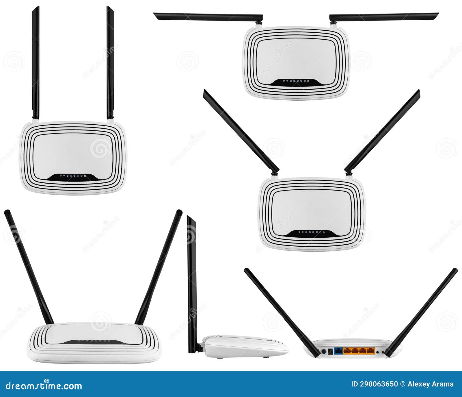 Wi-Fi Network Router, on a White Background in Isolation Stock Photo ...