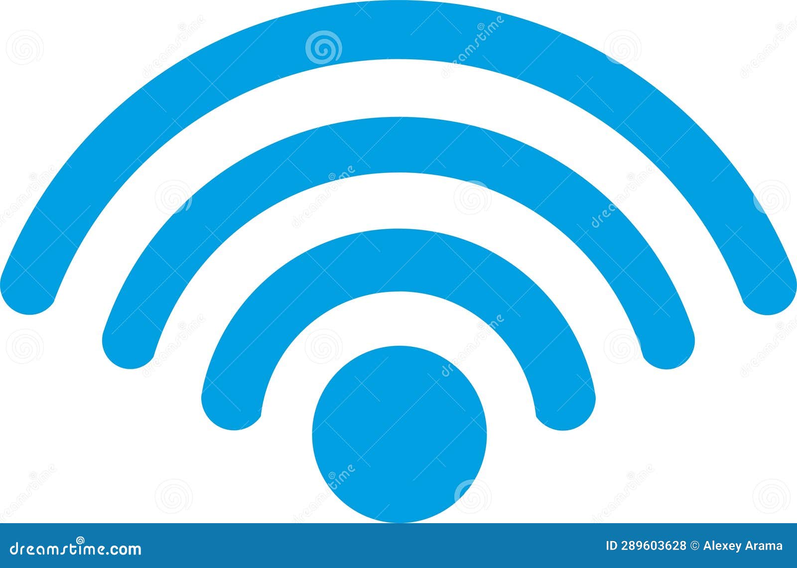 Wi-Fi Network Symbol, on a White Background in Isolation Stock ...