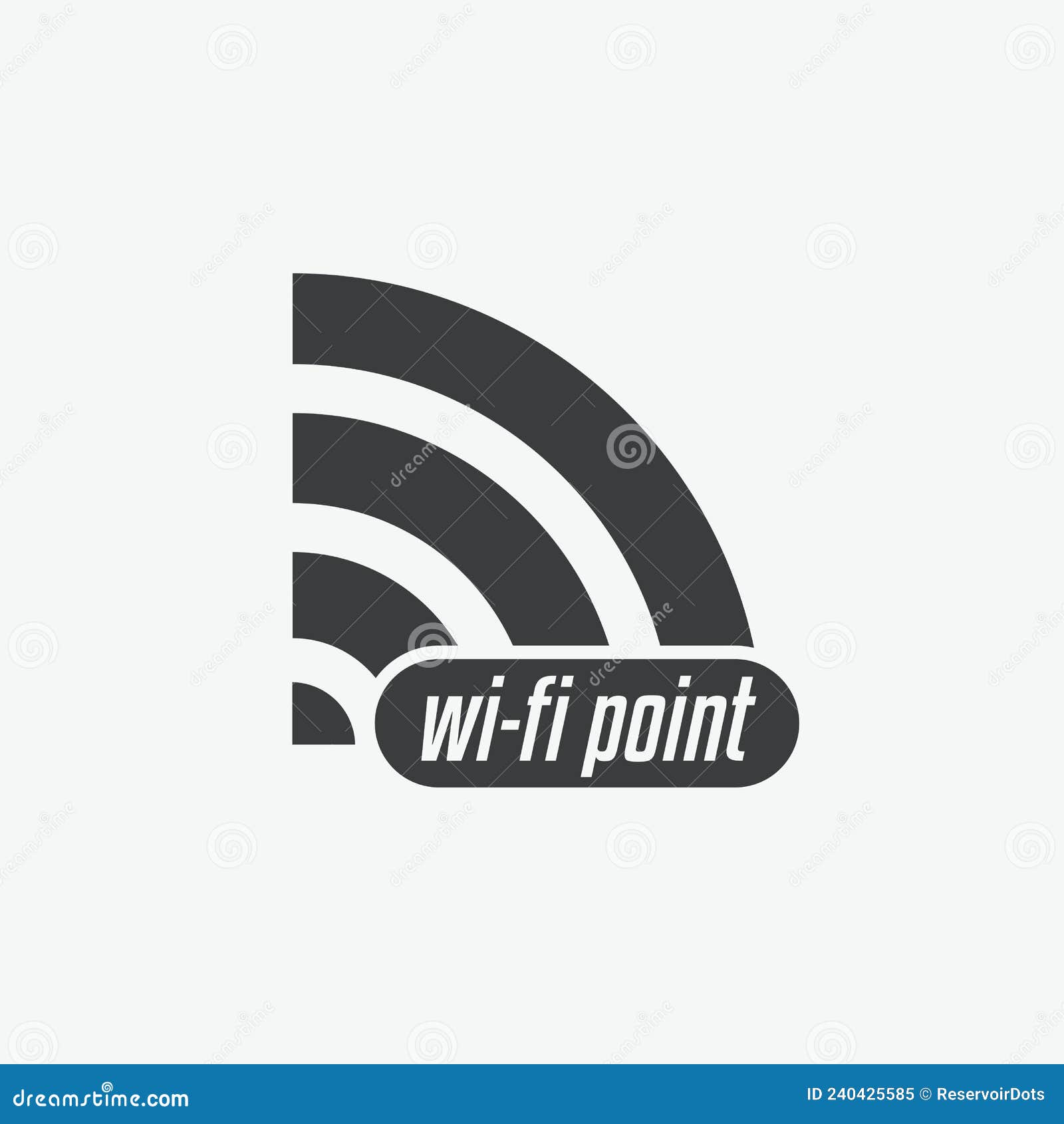 Wi-fi Point Vector Icon stock vector. Illustration of connection ...