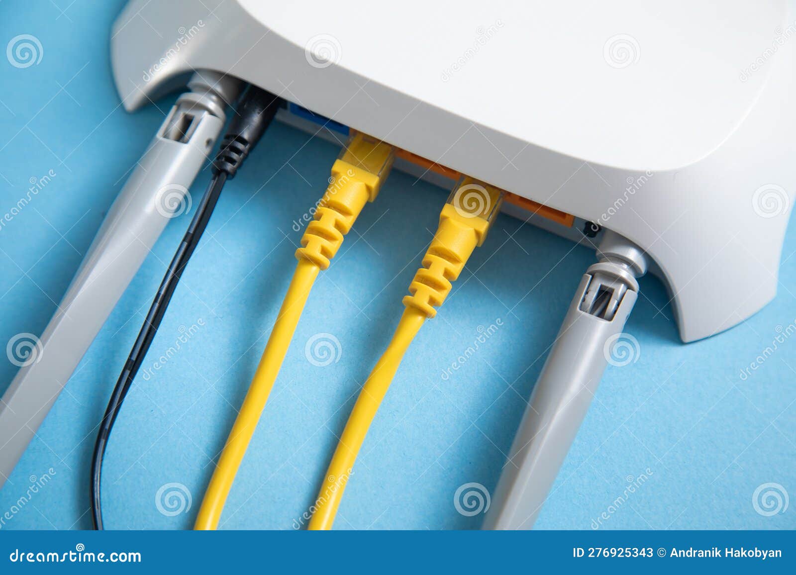 Wi Fi Router on the Blue Background Stock Image - Image of device ...