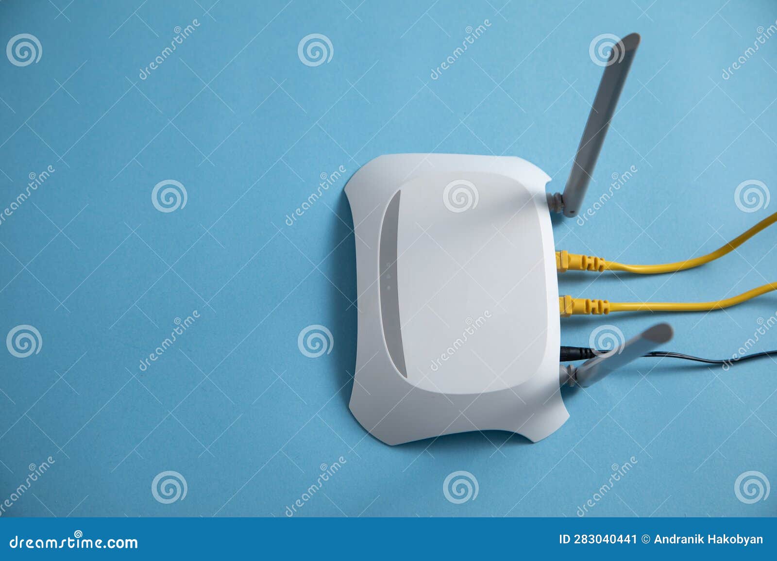 Wi Fi Router on the Blue Background Stock Image - Image of equipment ...
