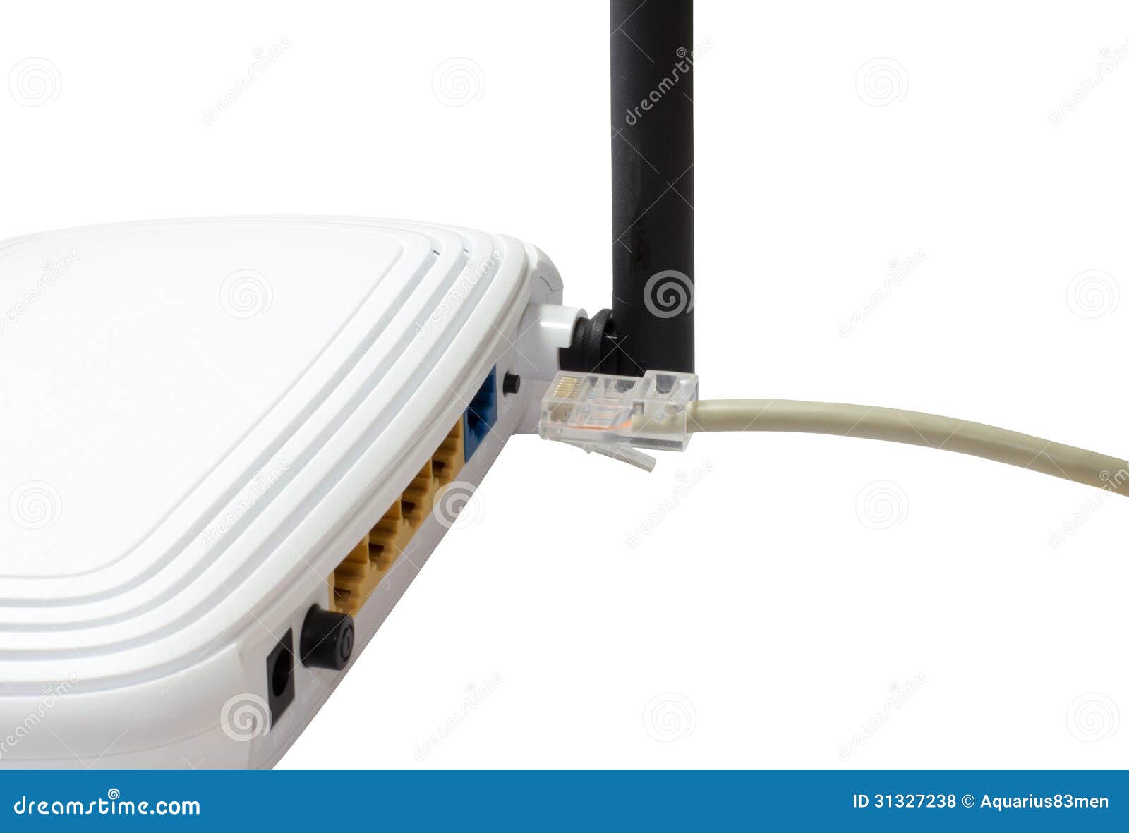 Wi Fi Router And Internet Cable Royalty Free Stock Photos - Image: 31327238