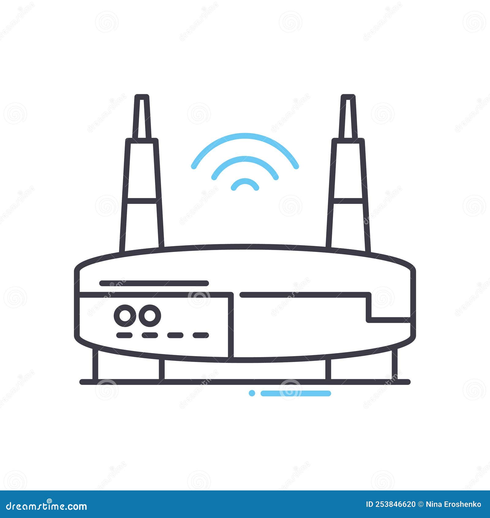 Wi Fi Router Line Icon, Outline Symbol, Vector Illustration, Concept ... Wi Fi Router Line Icon, Outline Symbol, Vector Illustration, Concept ...