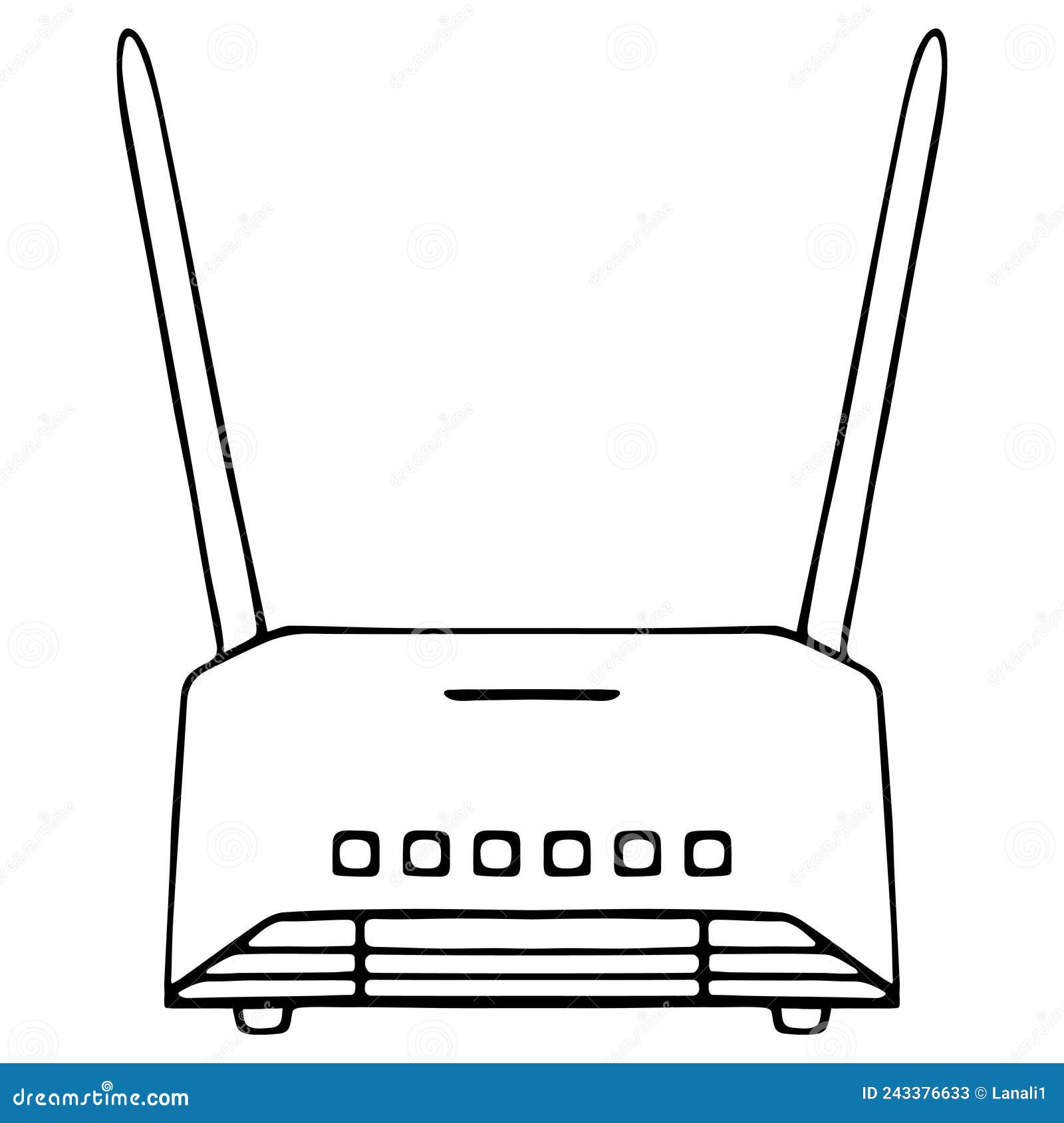 Wi-Fi Router. Sketch. a Device for Wireless Connection of the User To ...