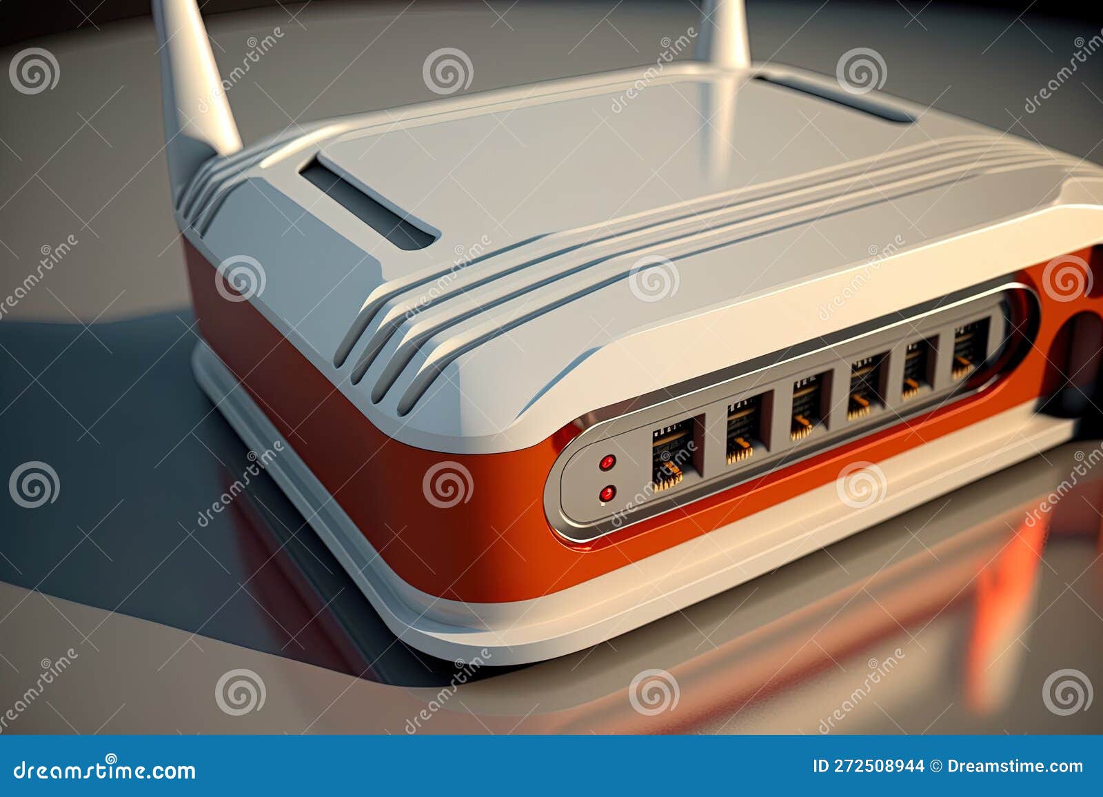 Wi Fi Router Up Close. a Fast Modem for the Internet Stock Illustration ...