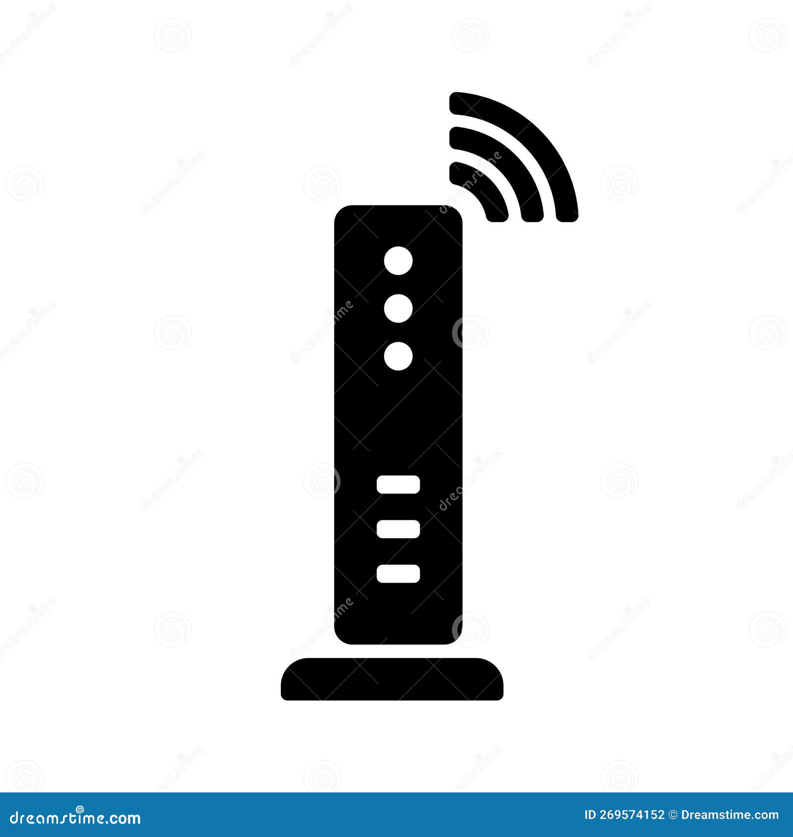Wi-fi Router Vector Icon Illustration Stock Vector - Illustration of ...