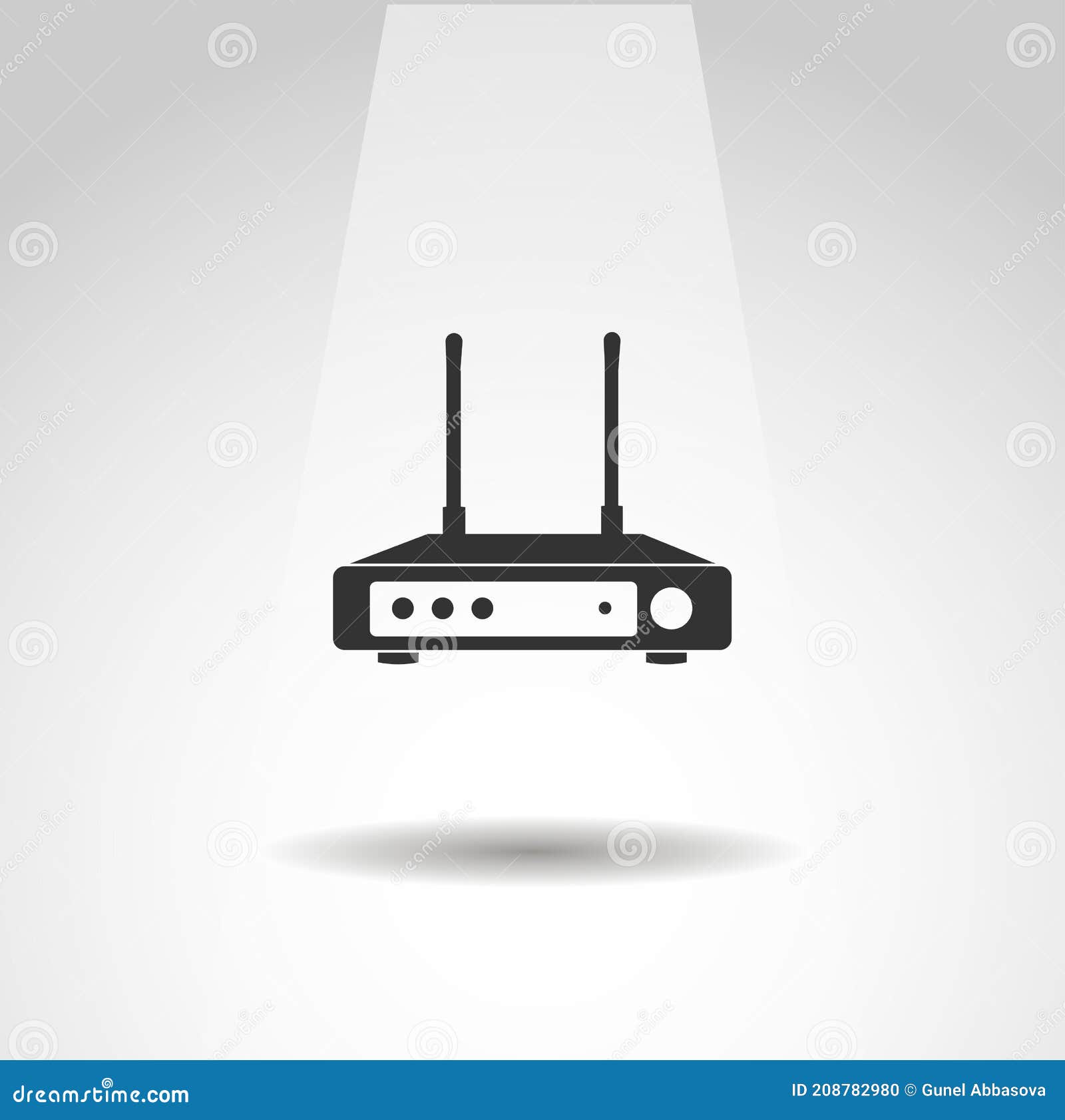 Wi Fi Router Vector Icon Wi Fi Router Simple Icon Stock Vector ...