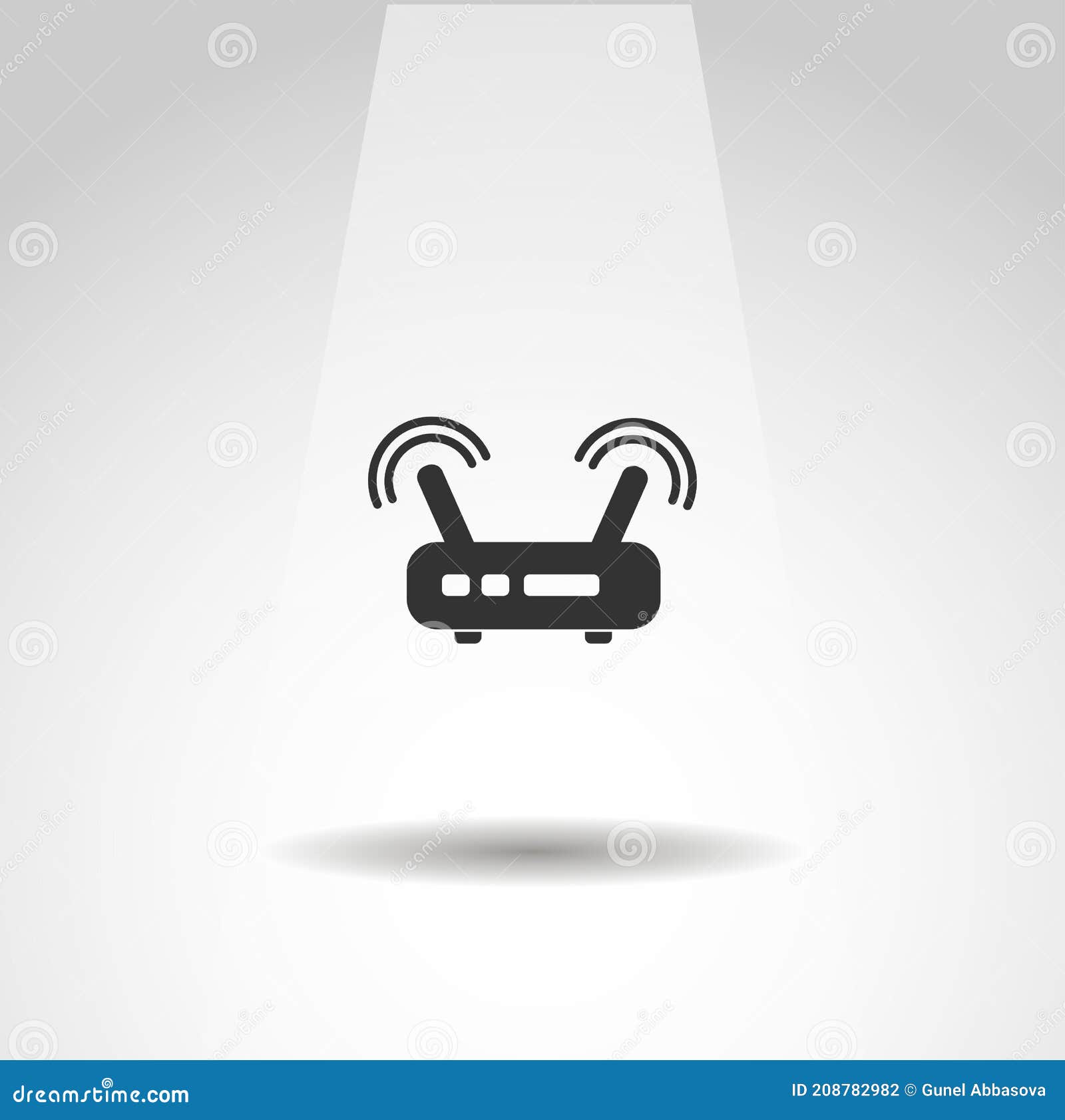 Wi Fi Router Vector Icon Wi Fi Router Simple Icon Stock Vector ...