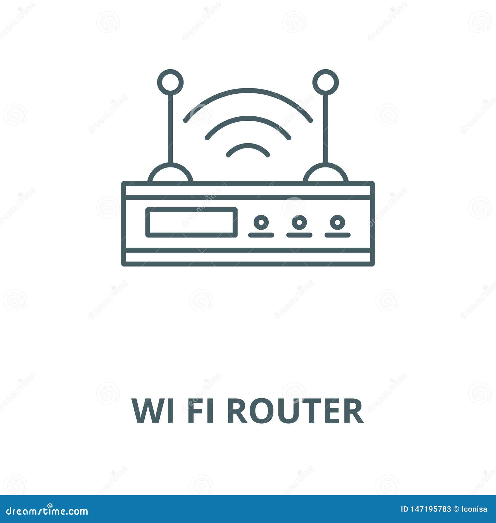 Wi Fi Router Vector Line Icon, Linear Concept, Outline Sign, Symbol ... Wi Fi Router Vector Line Icon, Linear Concept, Outline Sign, Symbol ...