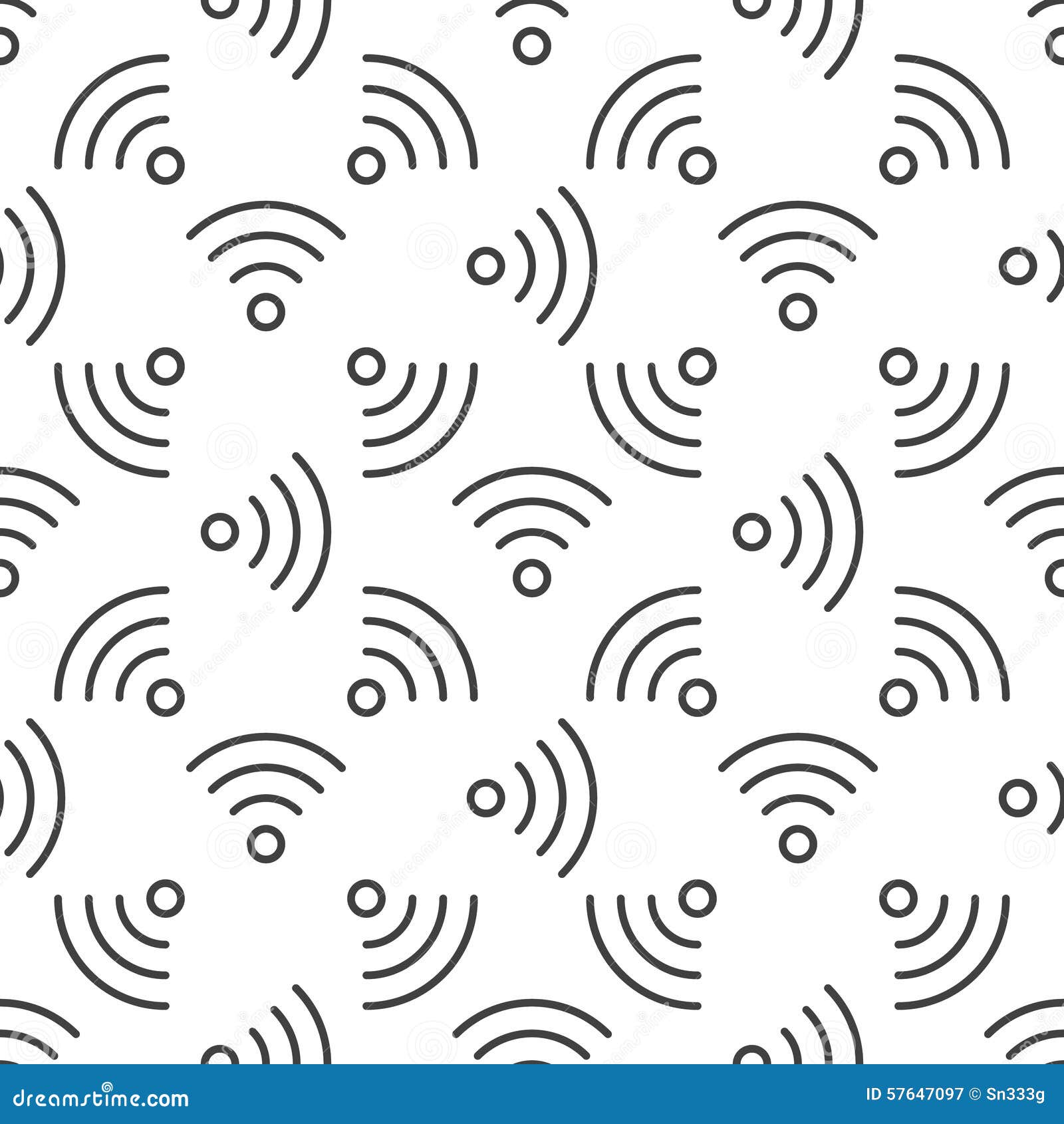 Wi-Fi seamless pattern stock vector. Illustration of symbol - 57647097