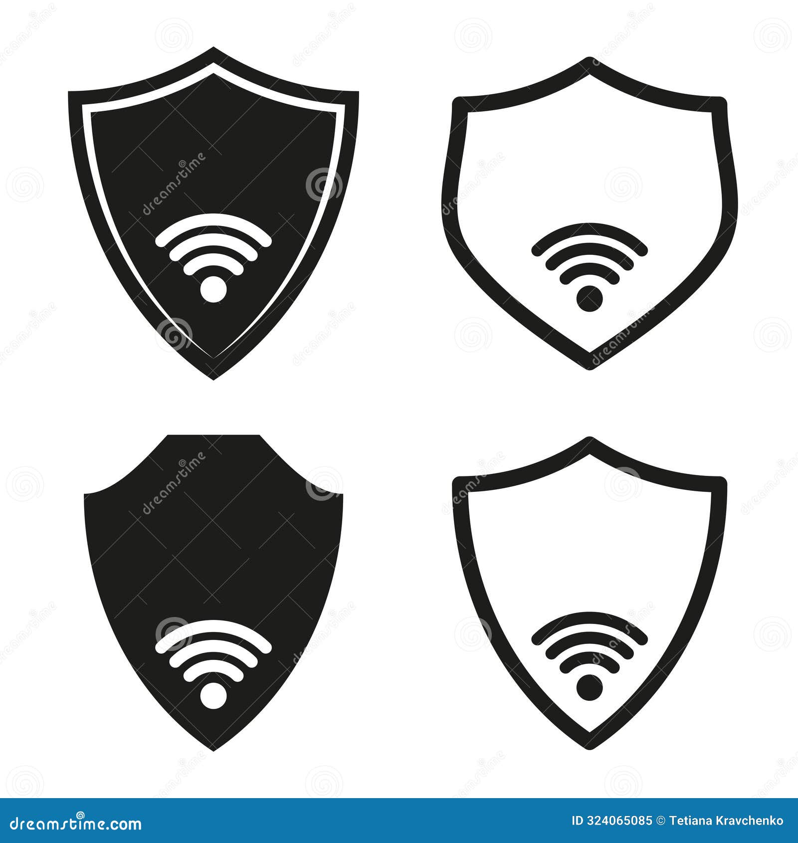 Simple Protection Logo Design With Shield And Owl Vector Illustration ...