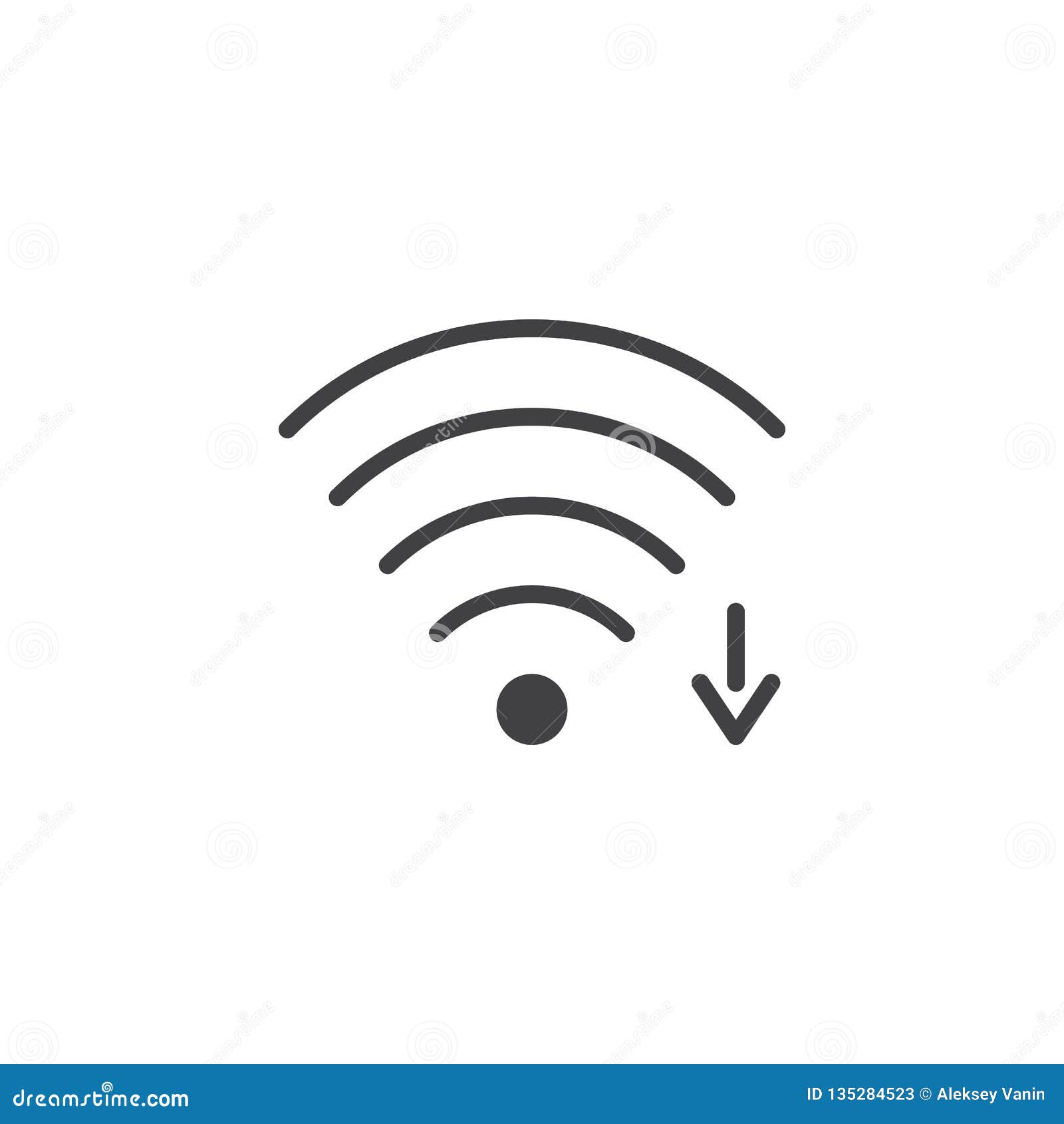 Wi-fi Signal Arrow Vector Icon Stock Vector - Illustration of perfect ...