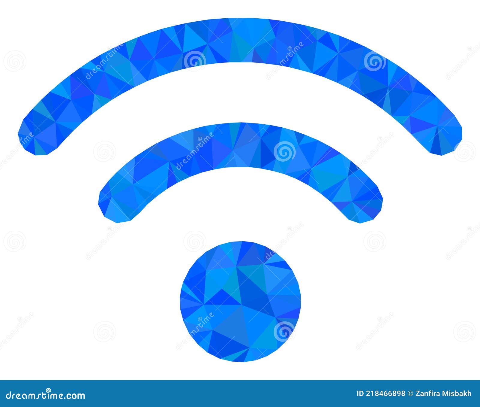 Wi-Fi Source Triangle Lowpoly Flat Icon Stock Vector - Illustration of ...