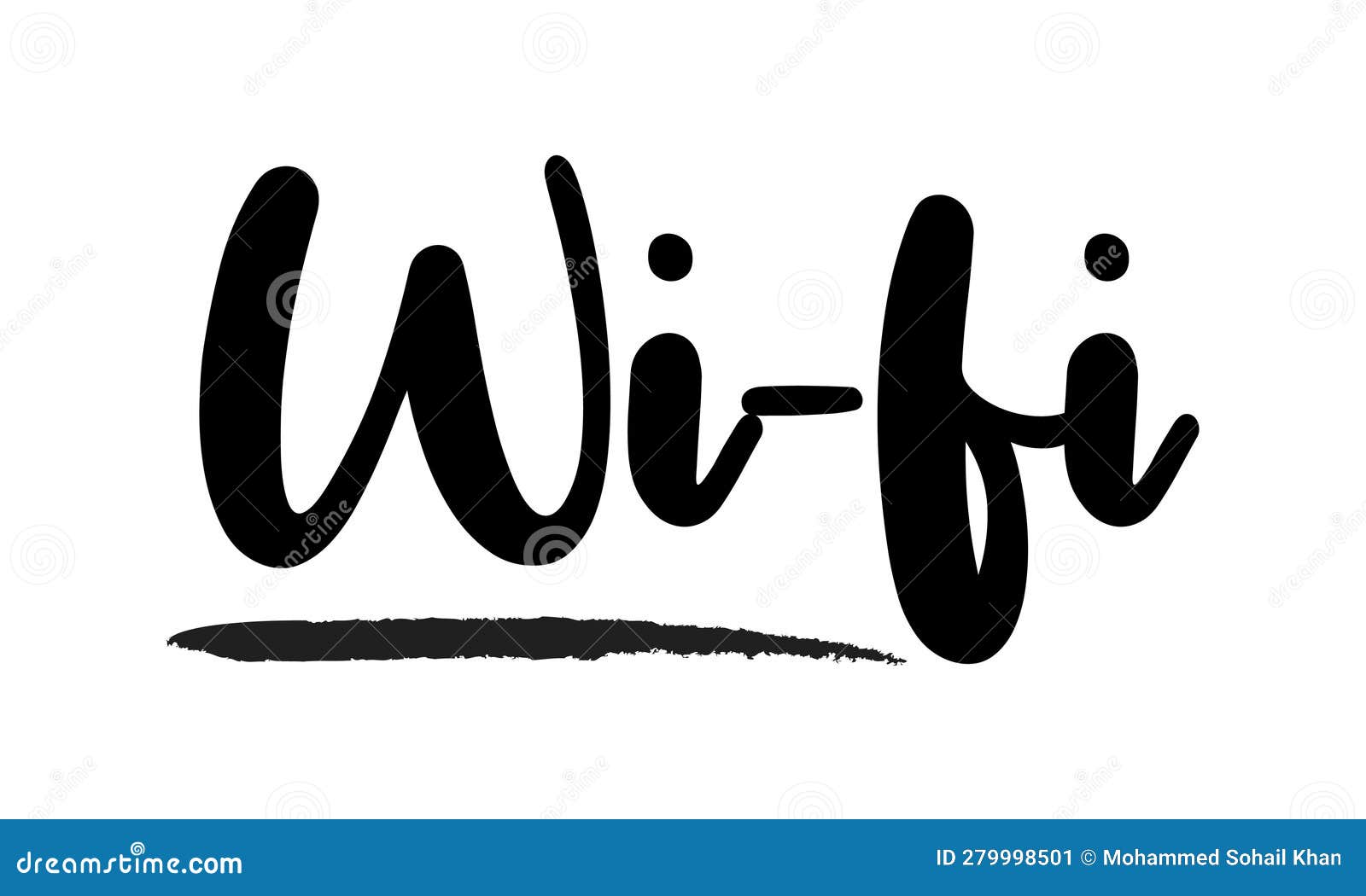 Wi-fi Stylish Typography Text Lettering Phrase Vector Design Stock ...