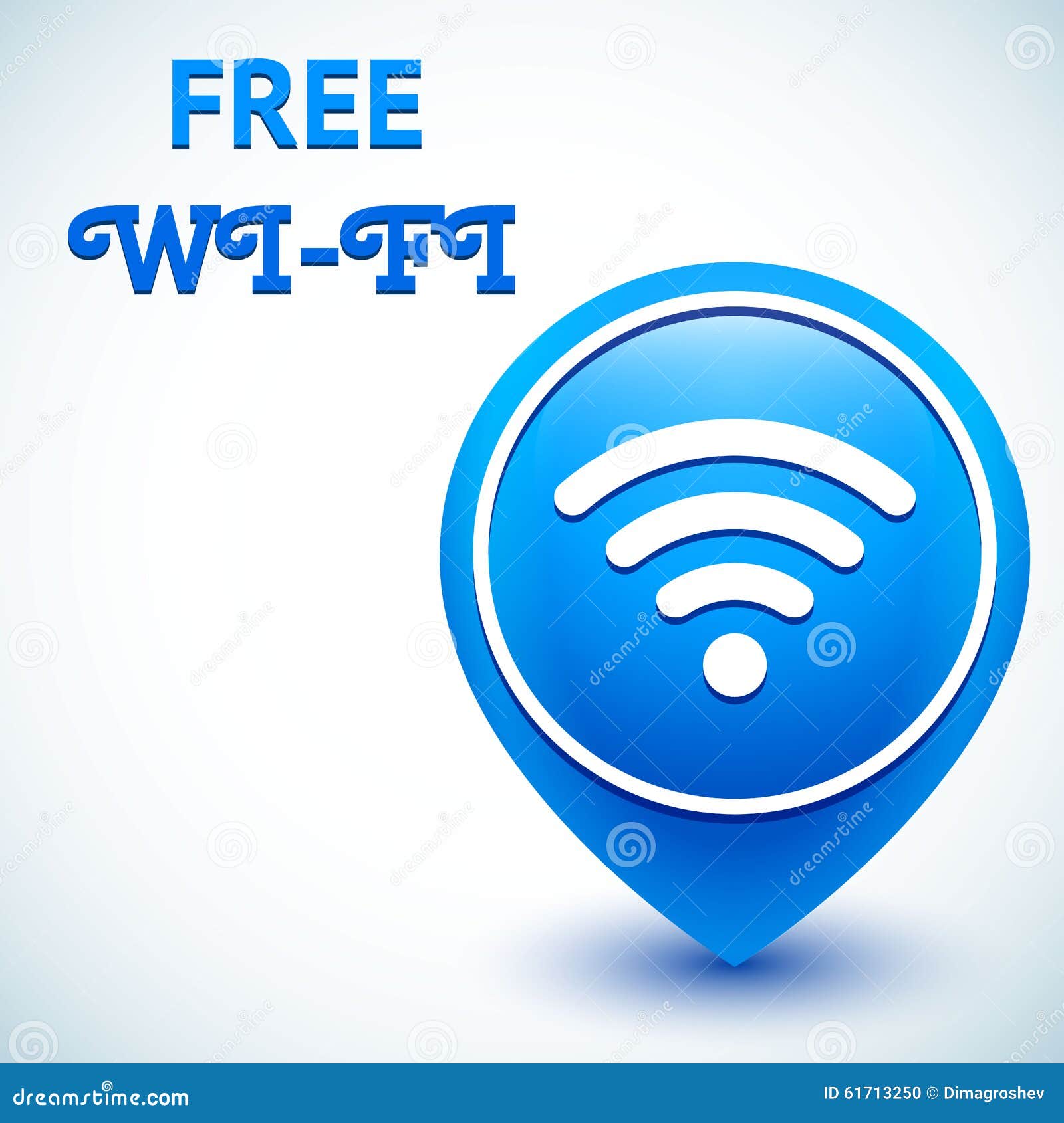 Wi-Fi Symbol on Awesome with Text Stock Illustration - Illustration of ...