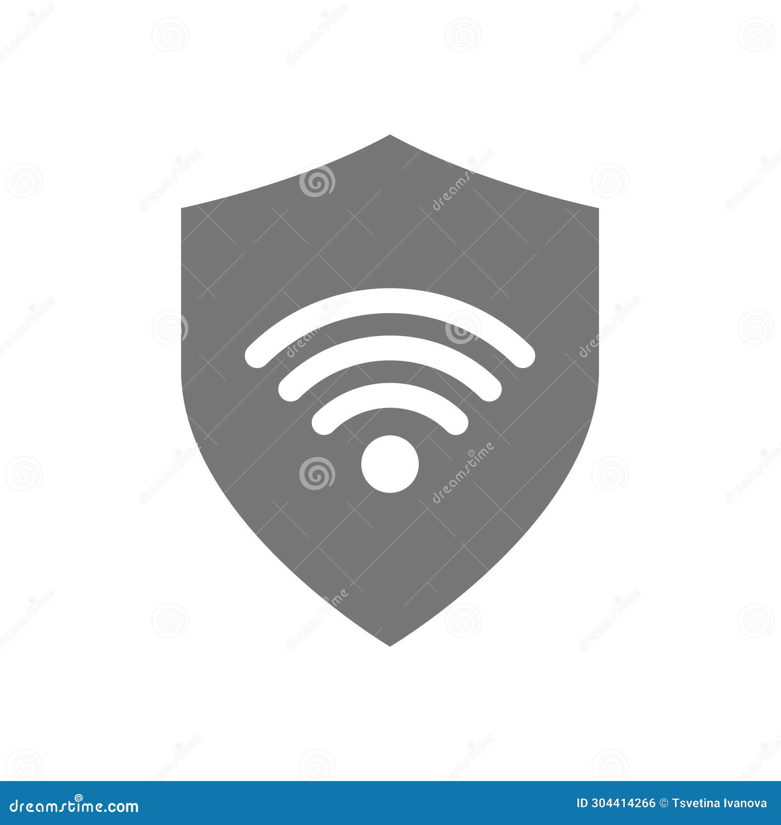 Wi Fi Symbol and Shield Vector Icon Stock Vector - Illustration of ...