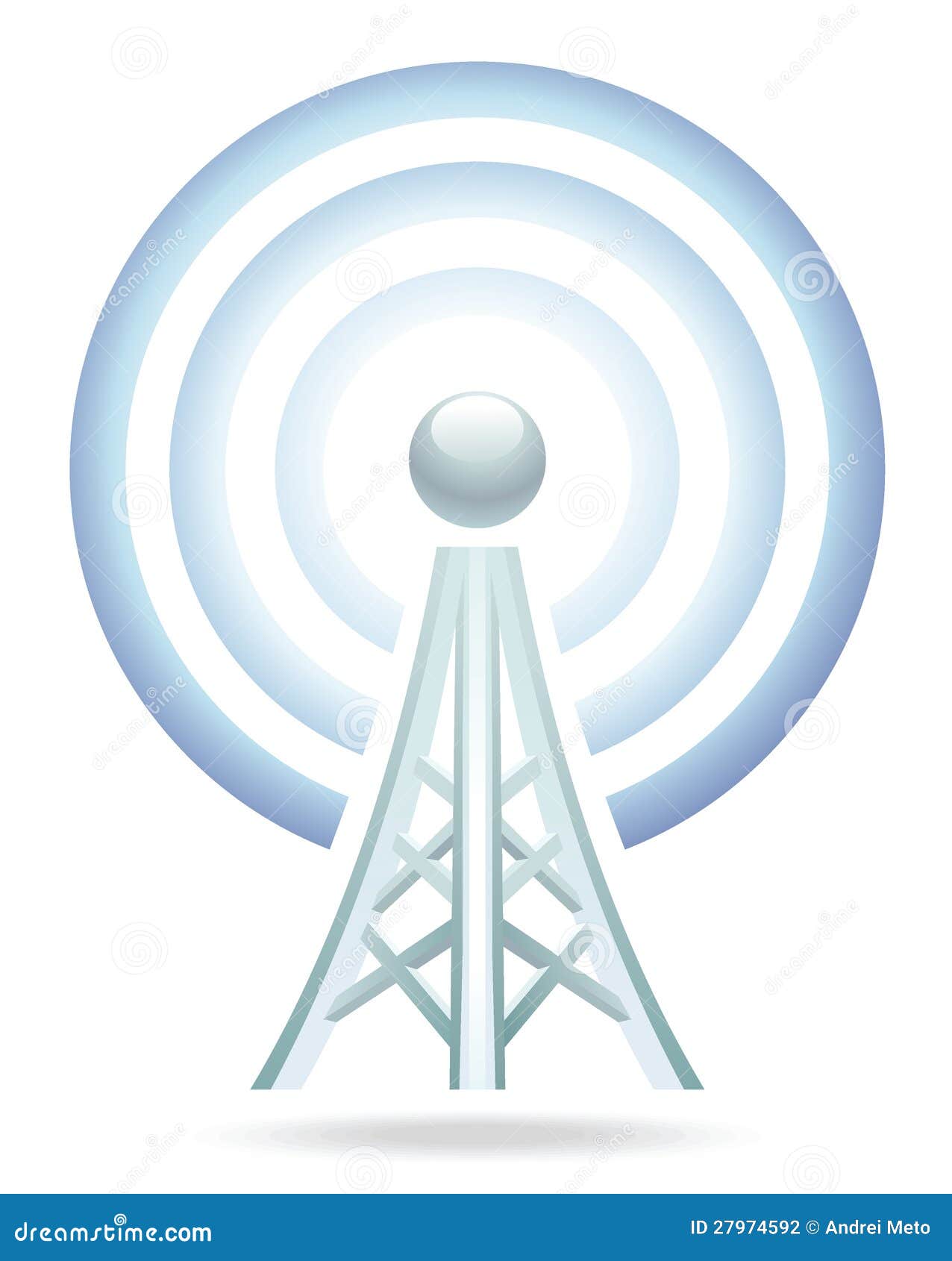 Wi-fi tower icon stock vector. Illustration of broadcasting - 27974592