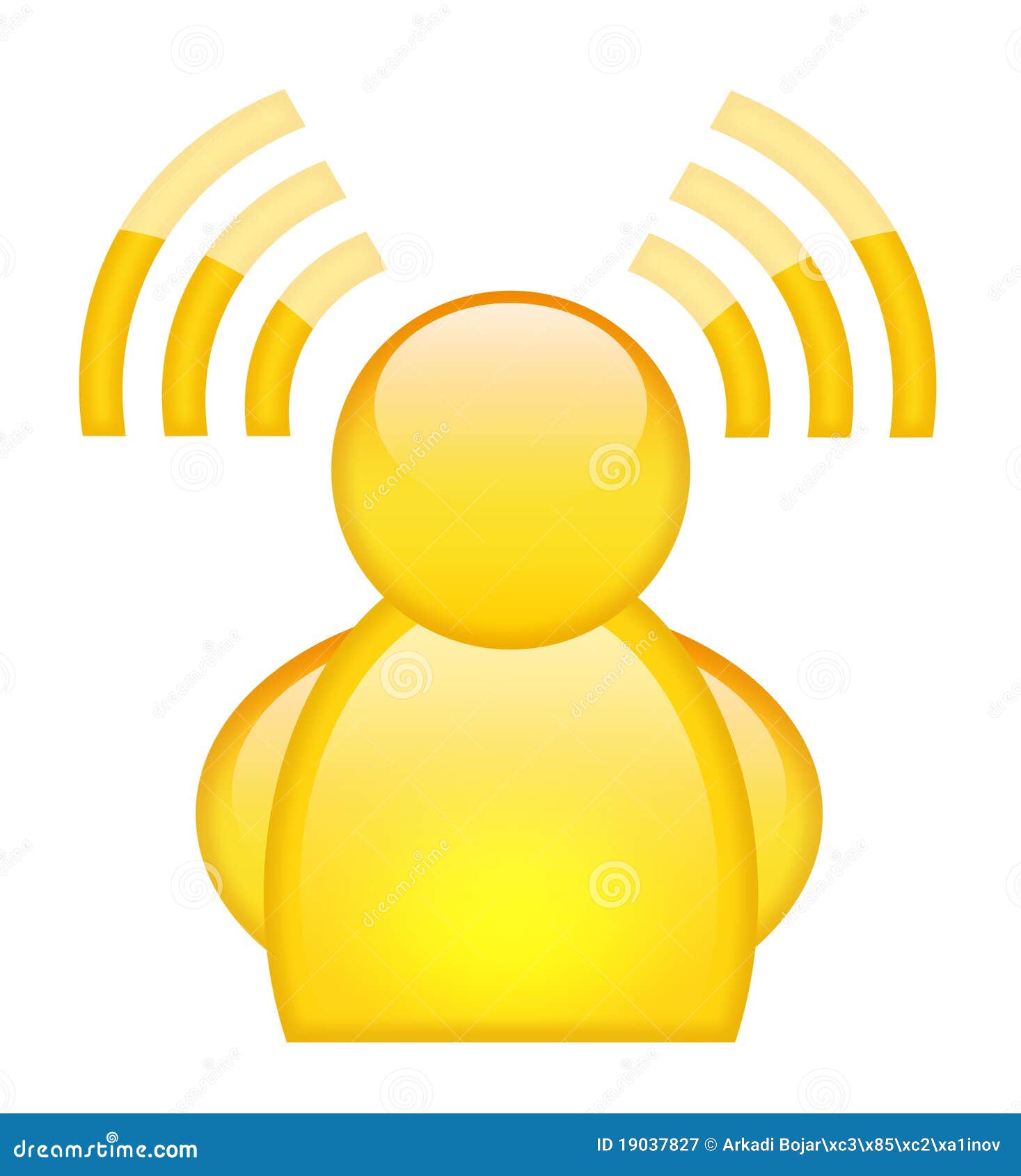 Wi-fi user icon stock illustration. Illustration of communication ...