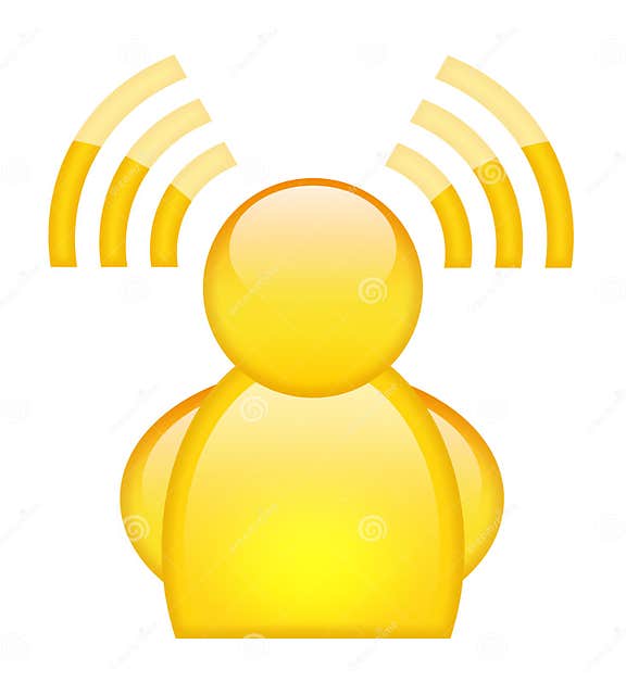 Wi-fi user icon stock illustration. Illustration of communication ...