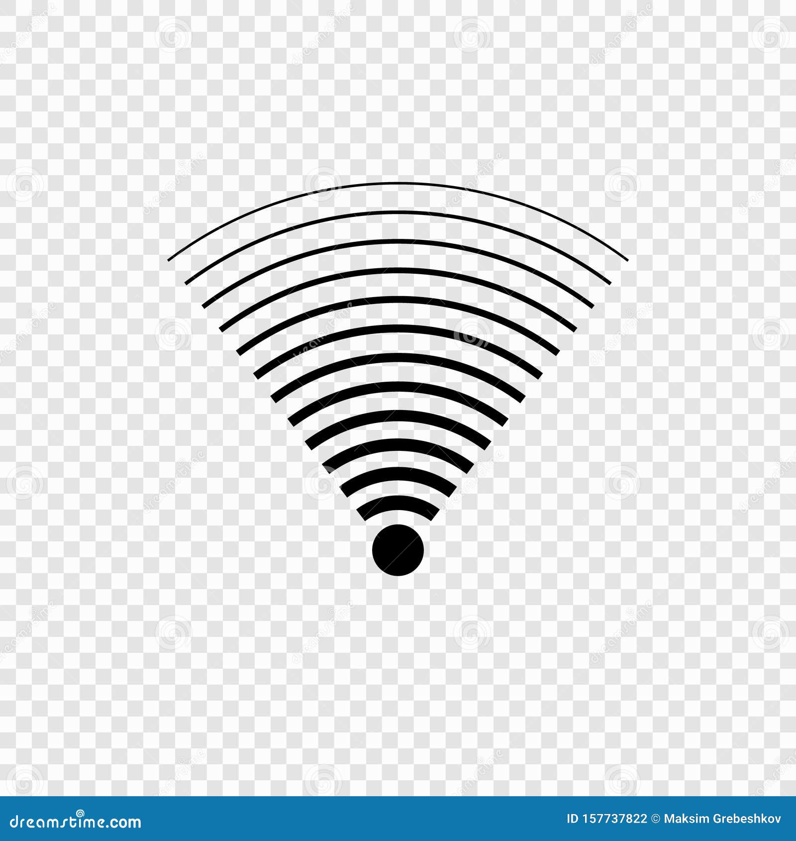 Wi-fi wave icon stock illustration. Illustration of isolated - 157737822