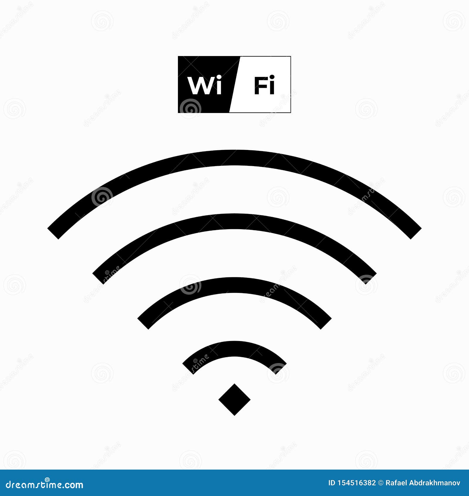 Wi Fi Wave Internet Signal Symbol Vector Icon Stock Vector ...