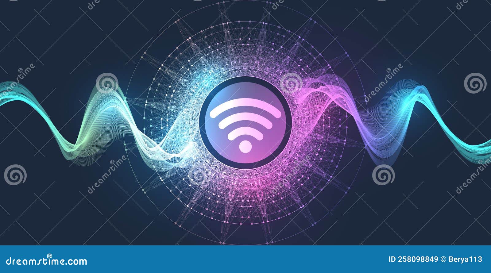 Wi-Fi Wireless Connection Concept. Wireless Wi-Fi Icon Sign for Remote ... Wi-Fi Wireless Connection Concept. Wireless Wi-Fi Icon Sign for Remote ...