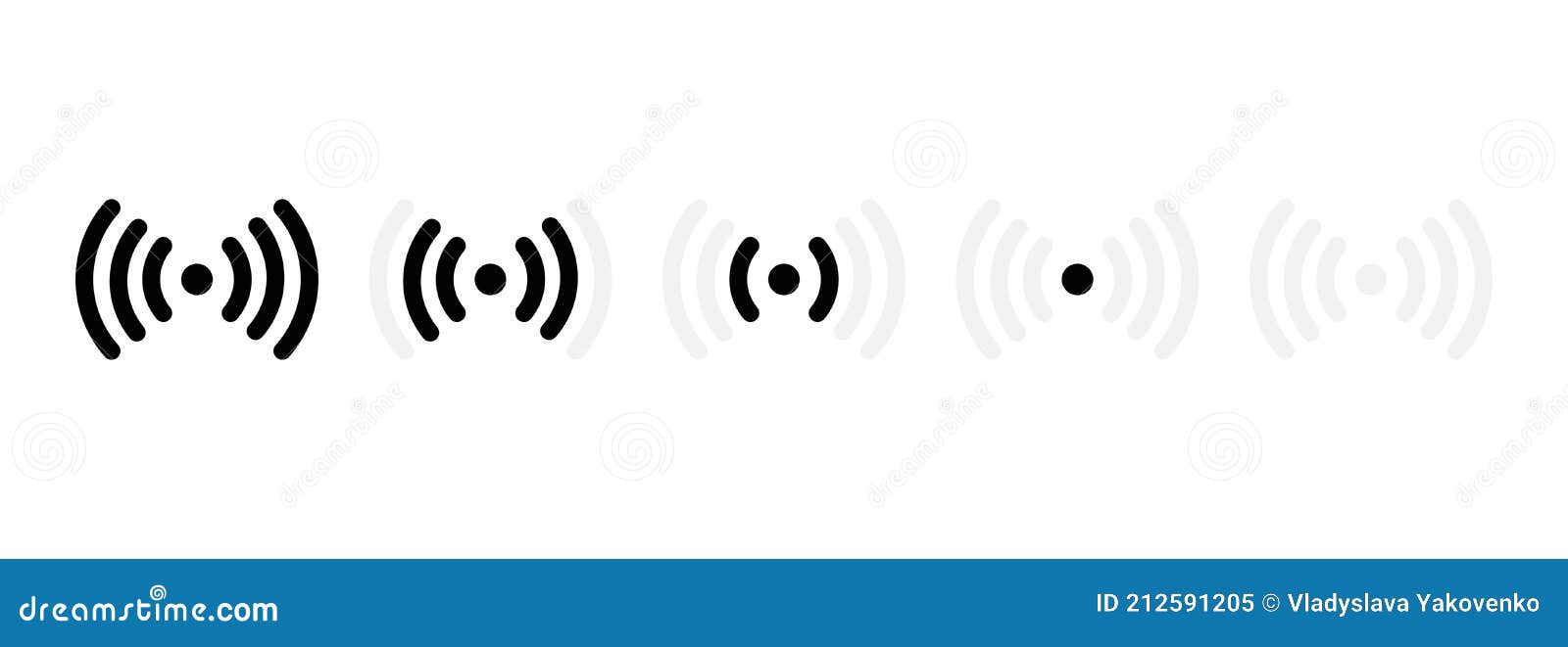 Wi Fi Wireless Icon Visualization Signal. Internet Connection. Remote ...