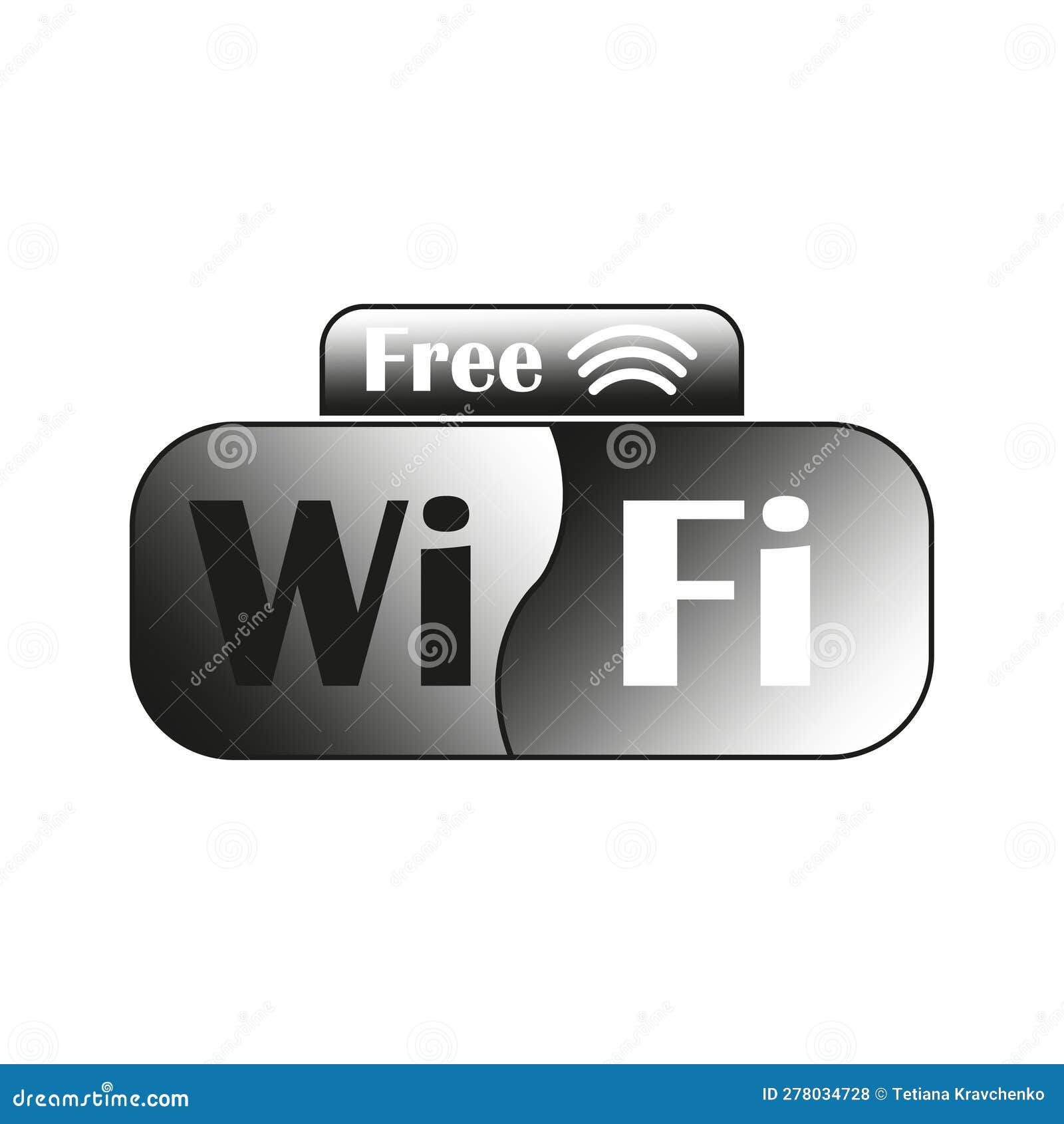 Wi-Fi Wireless Network Connection Icon Isolated. EPS 10 Editorial Stock ...