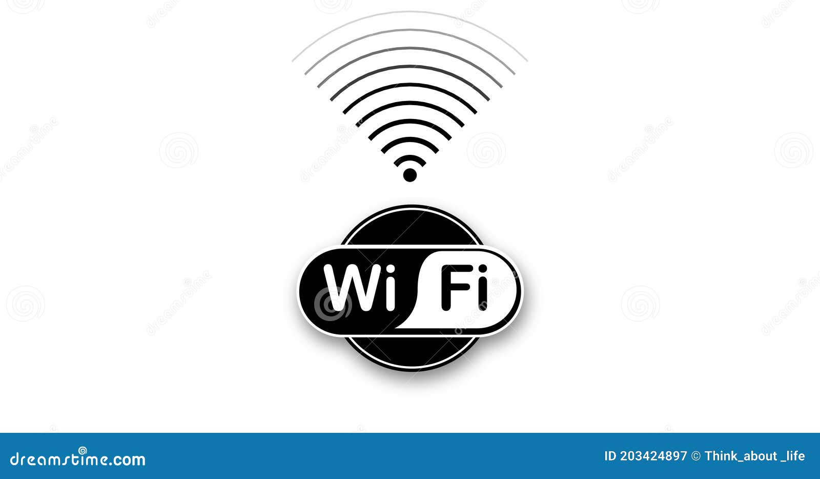 Wi Fi Wireless Network Wave Isolate on White. Wireless Network Concept ...