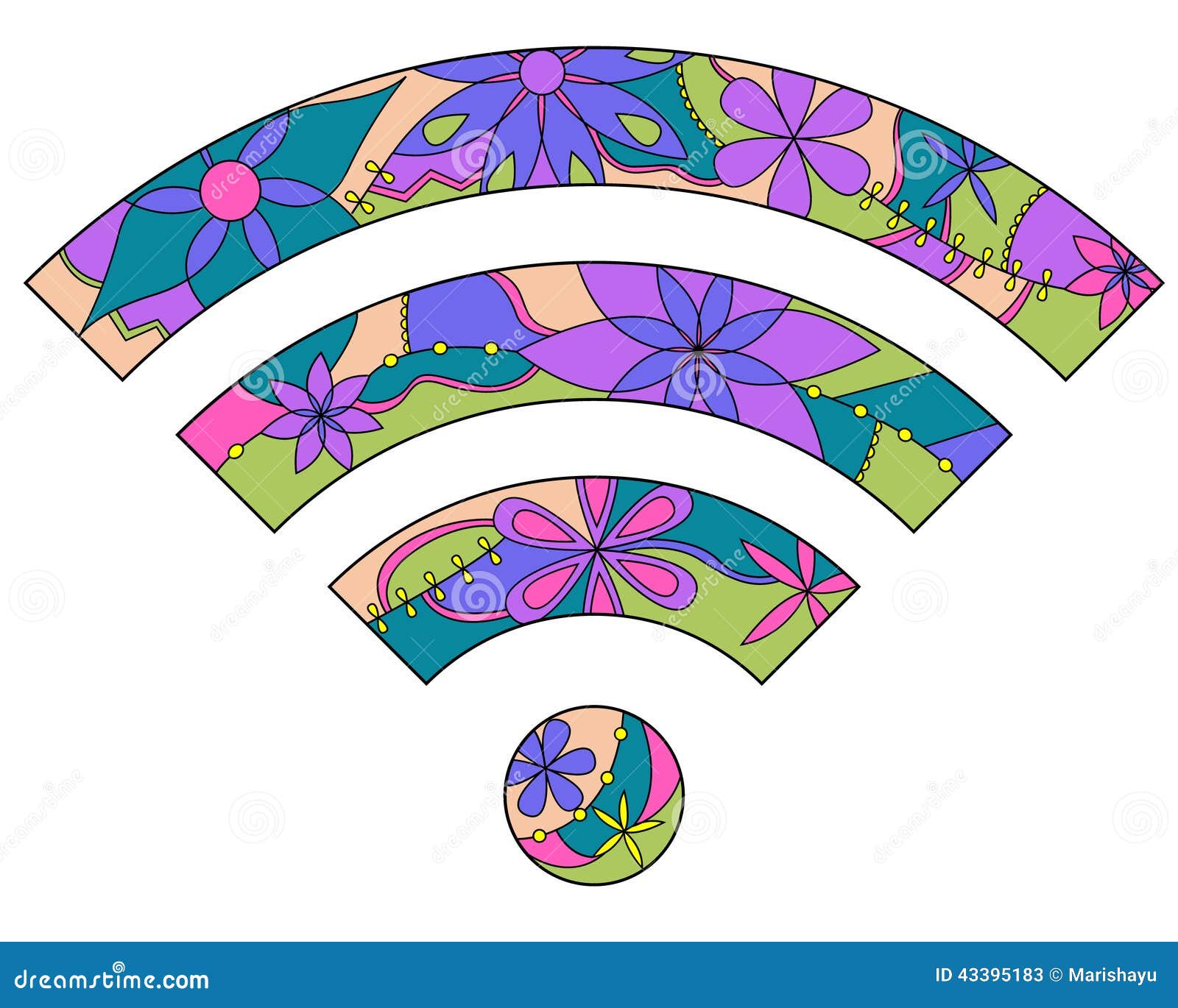 Wi-FI-Zeichen vektor abbildung. Illustration von symbol - 43395183