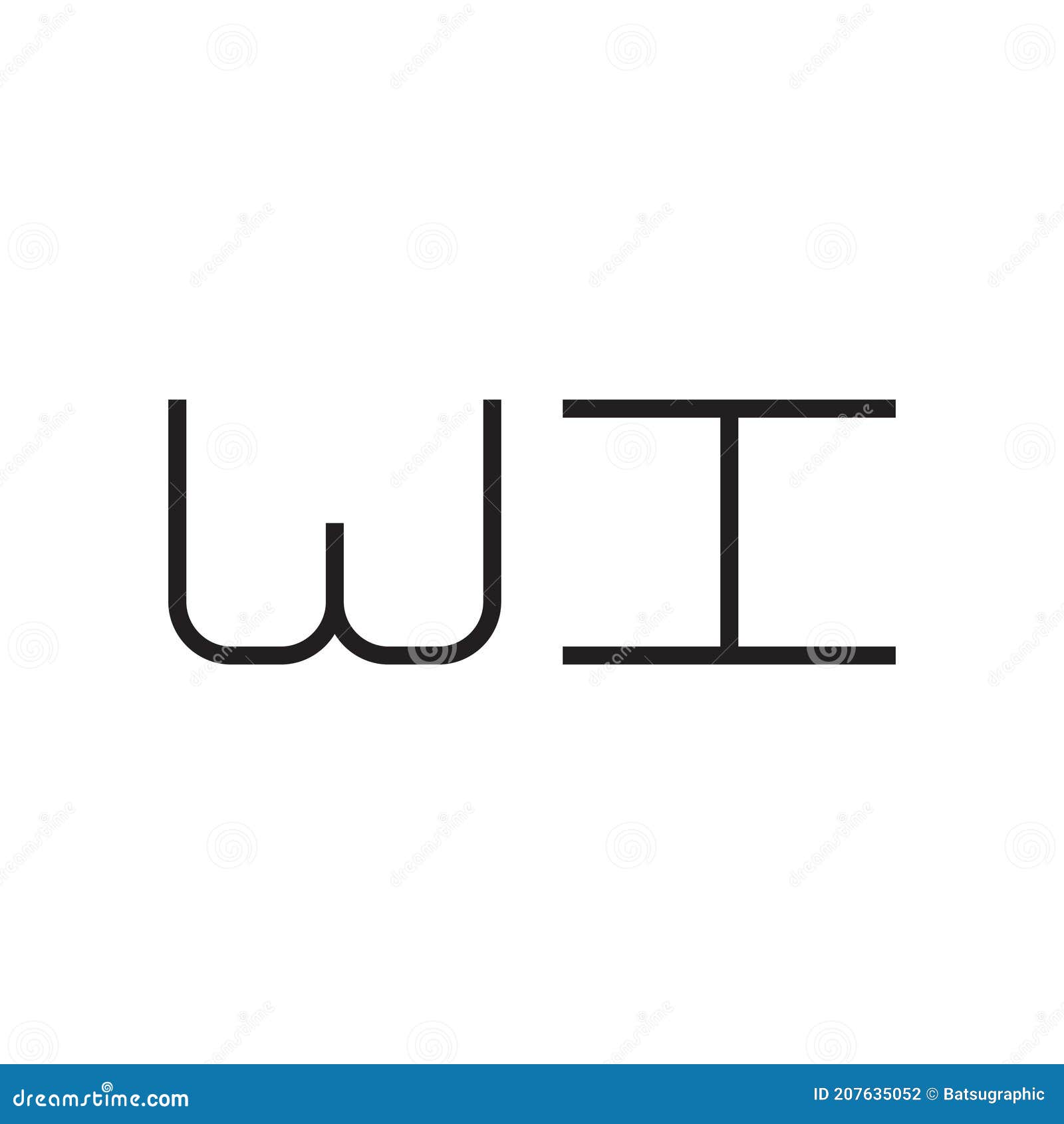 Wi Initial Letter Vector Logo Icon Stock Vector - Illustration of ...