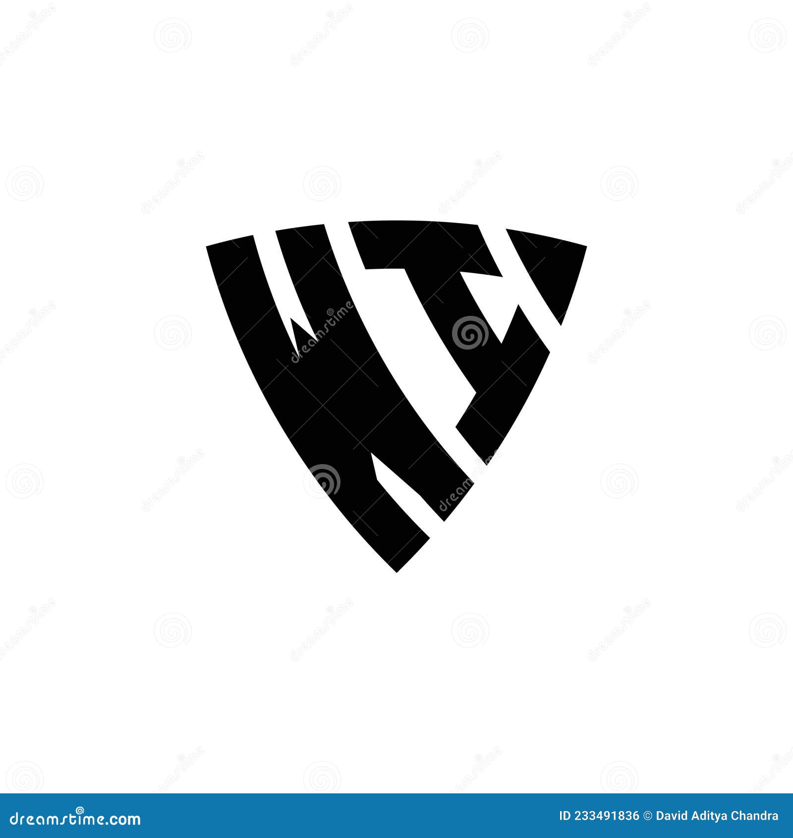 WI Logo Monogram Triangle Shield Style Stock Vector - Illustration of ...