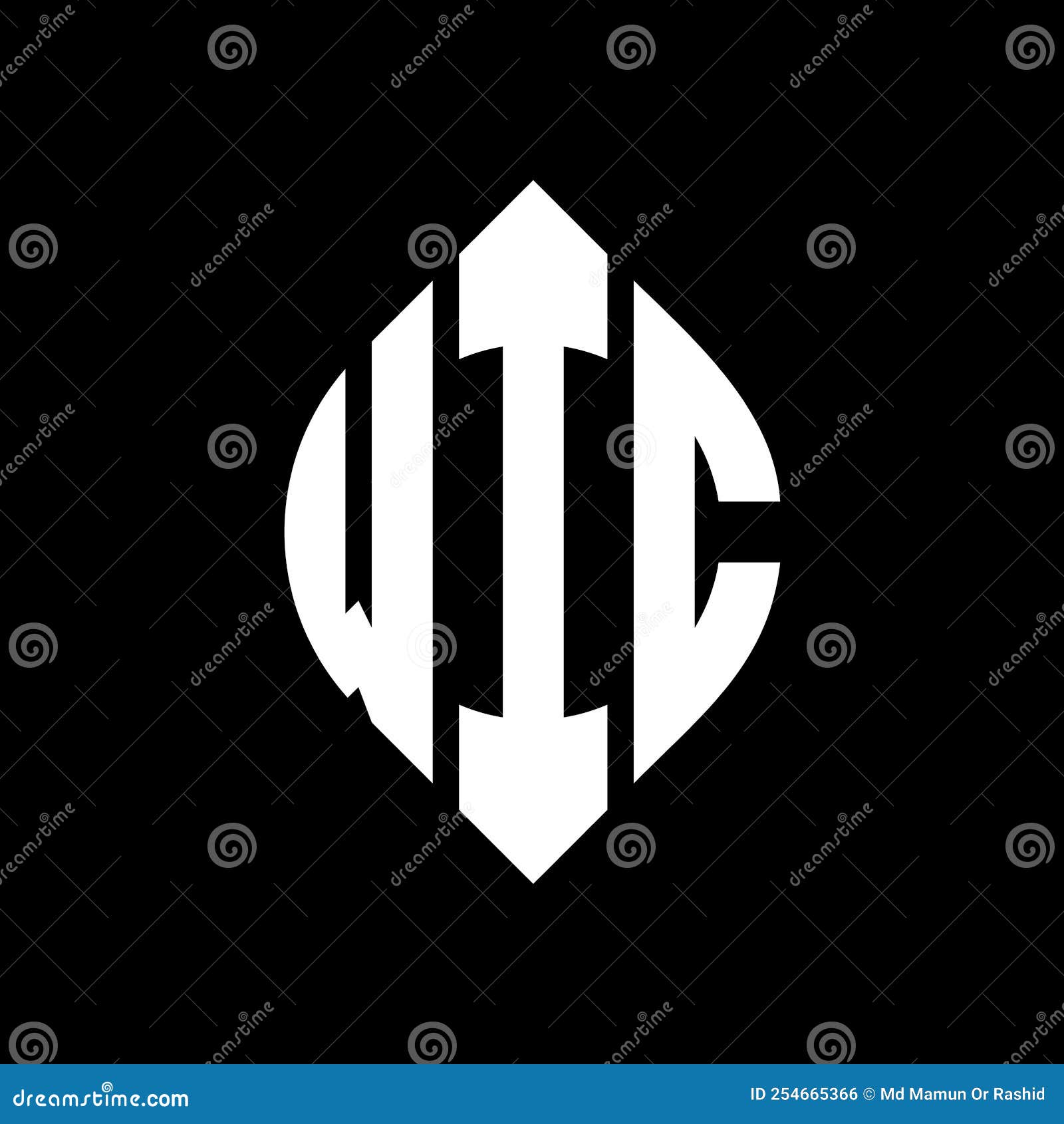 WIC Circle Letter Logo Design with Circle and Ellipse Shape. WIC ...