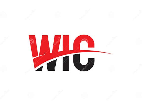 WIC Letter Initial Logo Design Vector Illustration Stock Vector ...