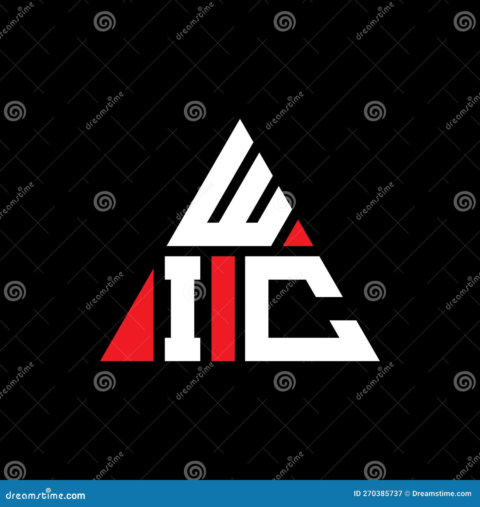 WIC Triangle Letter Logo Design with Triangle Shape. WIC Triangle Logo ...