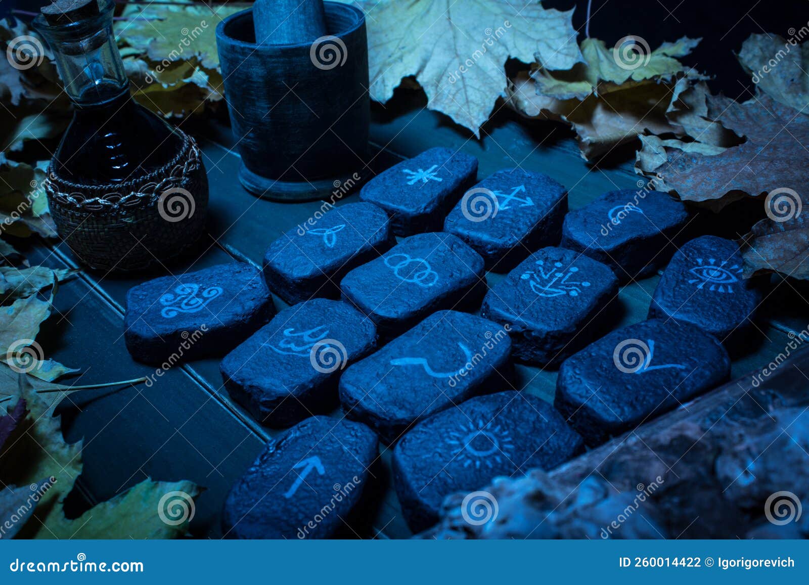 Wicca divination runes stock photo. Image of ethereal - 260014422