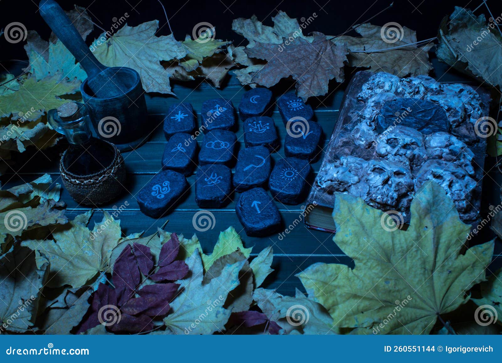 Wicca divination runes stock photo. Image of fortune - 260551144