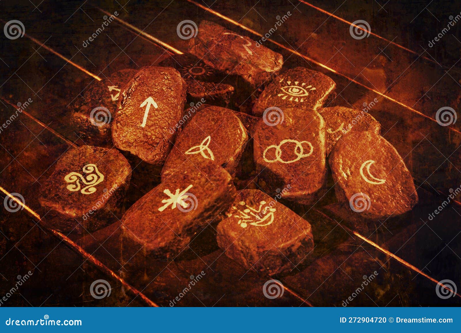 Wicca divination runes stock photo. Image of celtic - 272904720