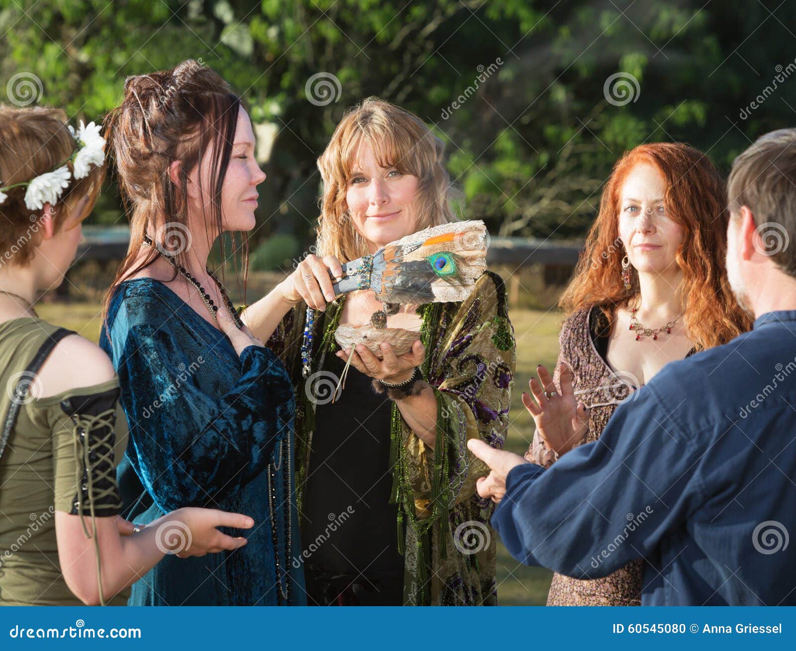 Wicca People with Sage Incense Stock Photo - Image of sabbat ...